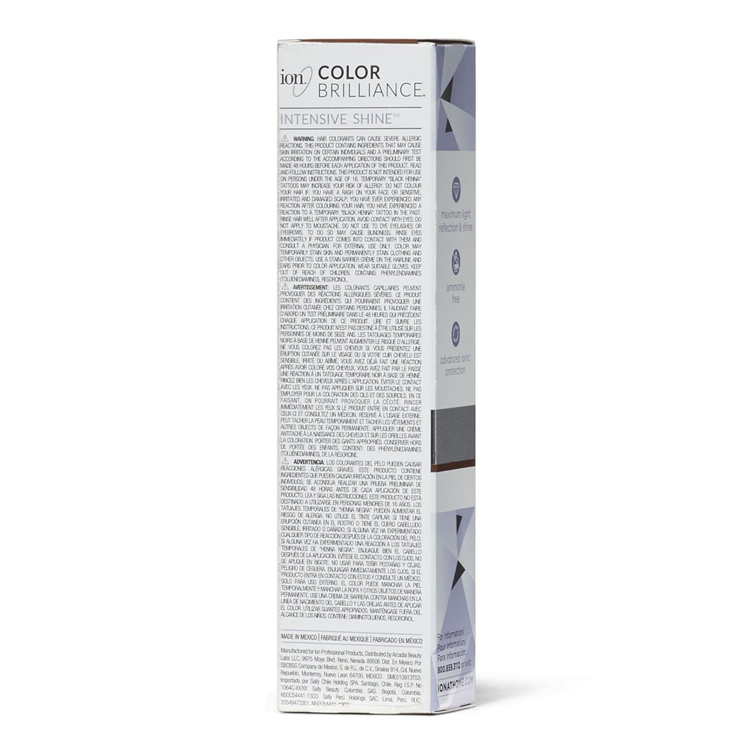 Dark Warm Brown - Ion Color Brilliance Demi-Permanent Creme Hair Color ...