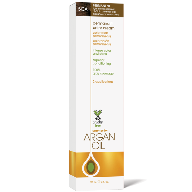 One N Only Argan Oil Permanent Color Cream 5CA Light Brown Caramel by ...