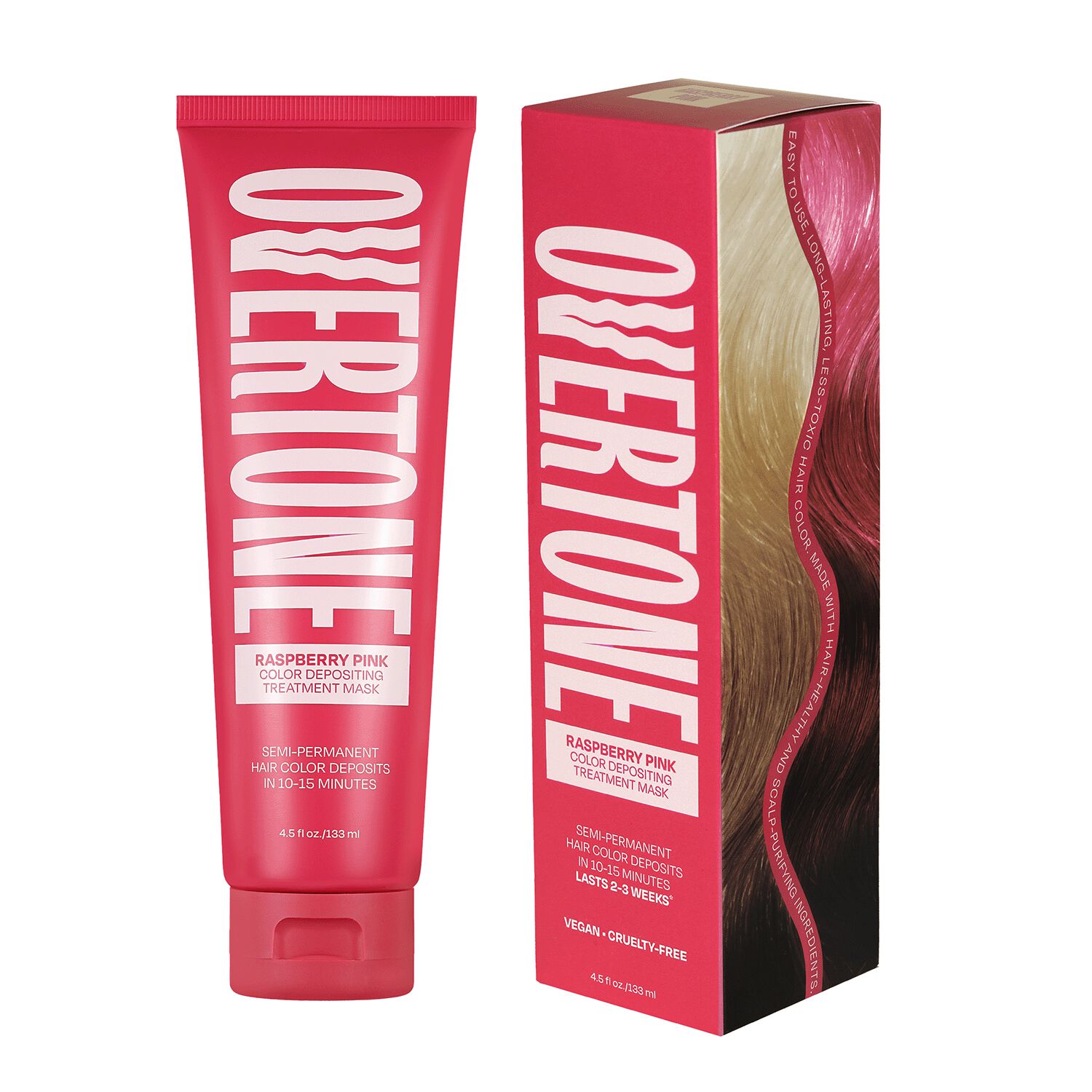 Overtone Color Depositing Treatment Mask Raspberry Pink | Hair Color ...