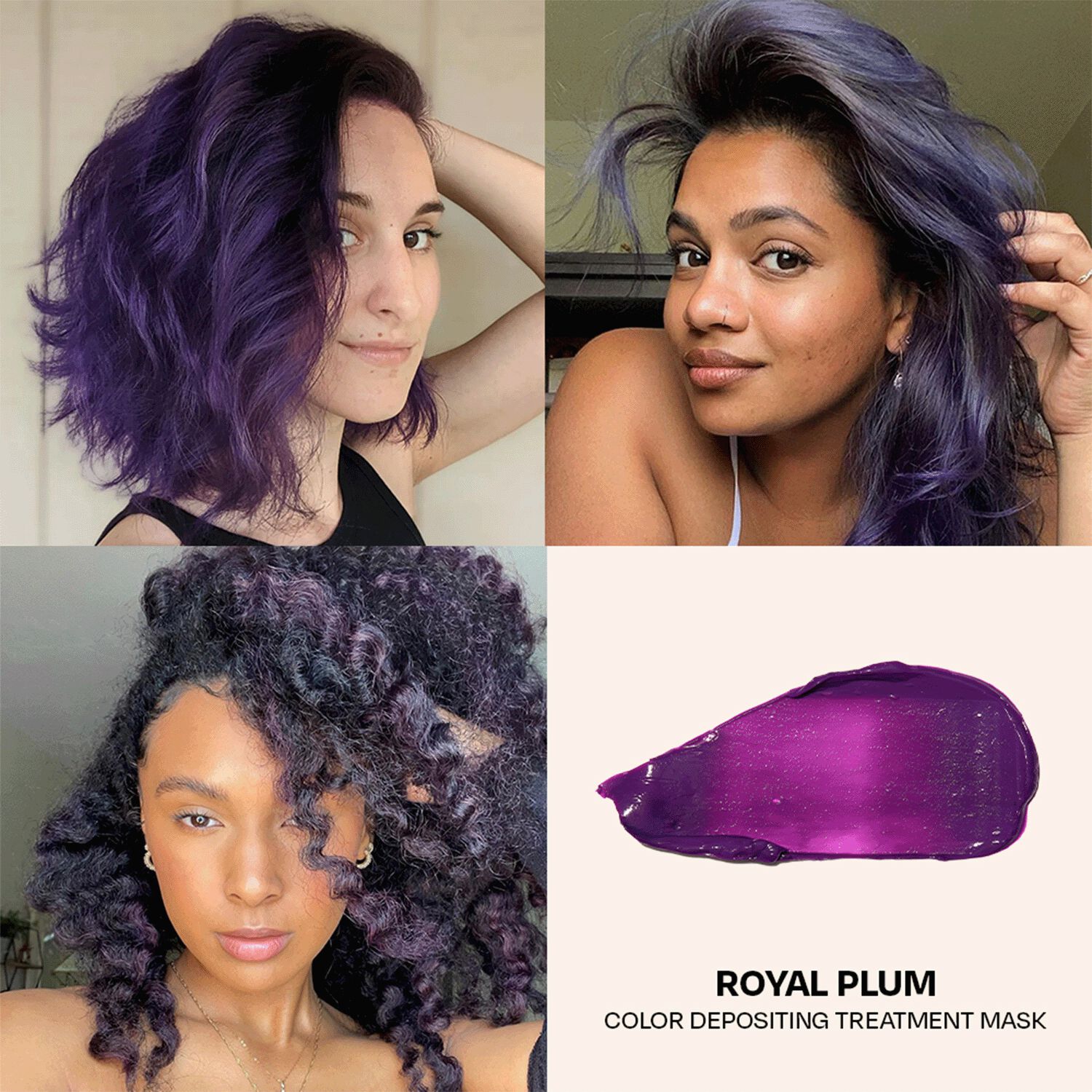 Overtone Color Depositing Treatment Mask Royal Plum | Hair Color ...