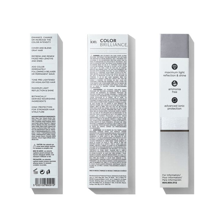 Ion Brilliant Grey 8NAG Medium Graphite Demi Permanent Crème Hair Color ...