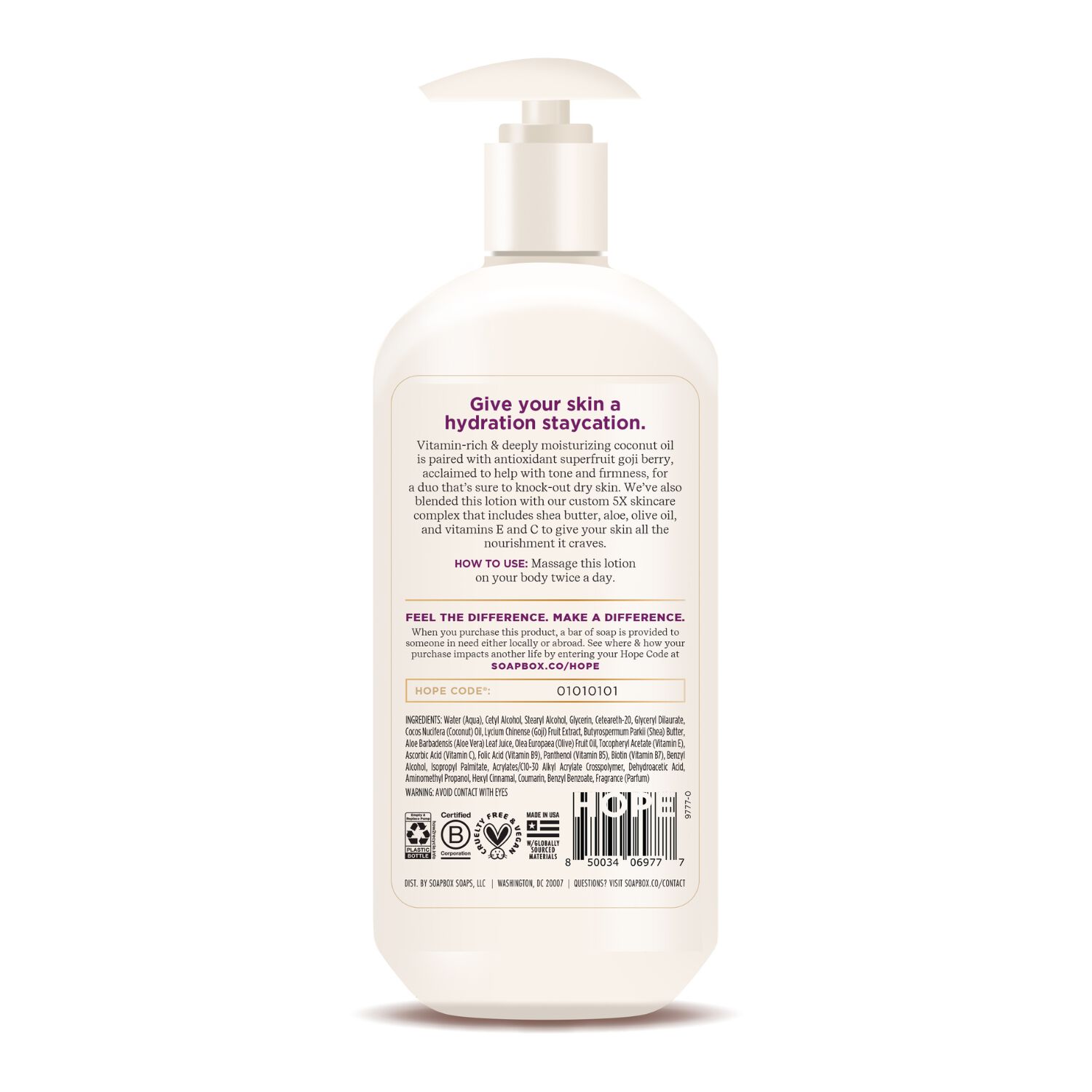 Soapbox Coconut + Goji Berry Body Lotion | Sally Beauty