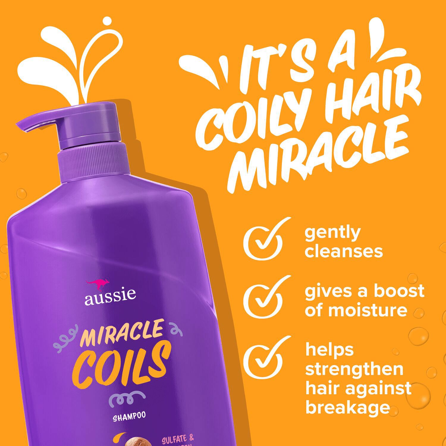 Aussie Miracle Coils Shampoo | Sally Beauty