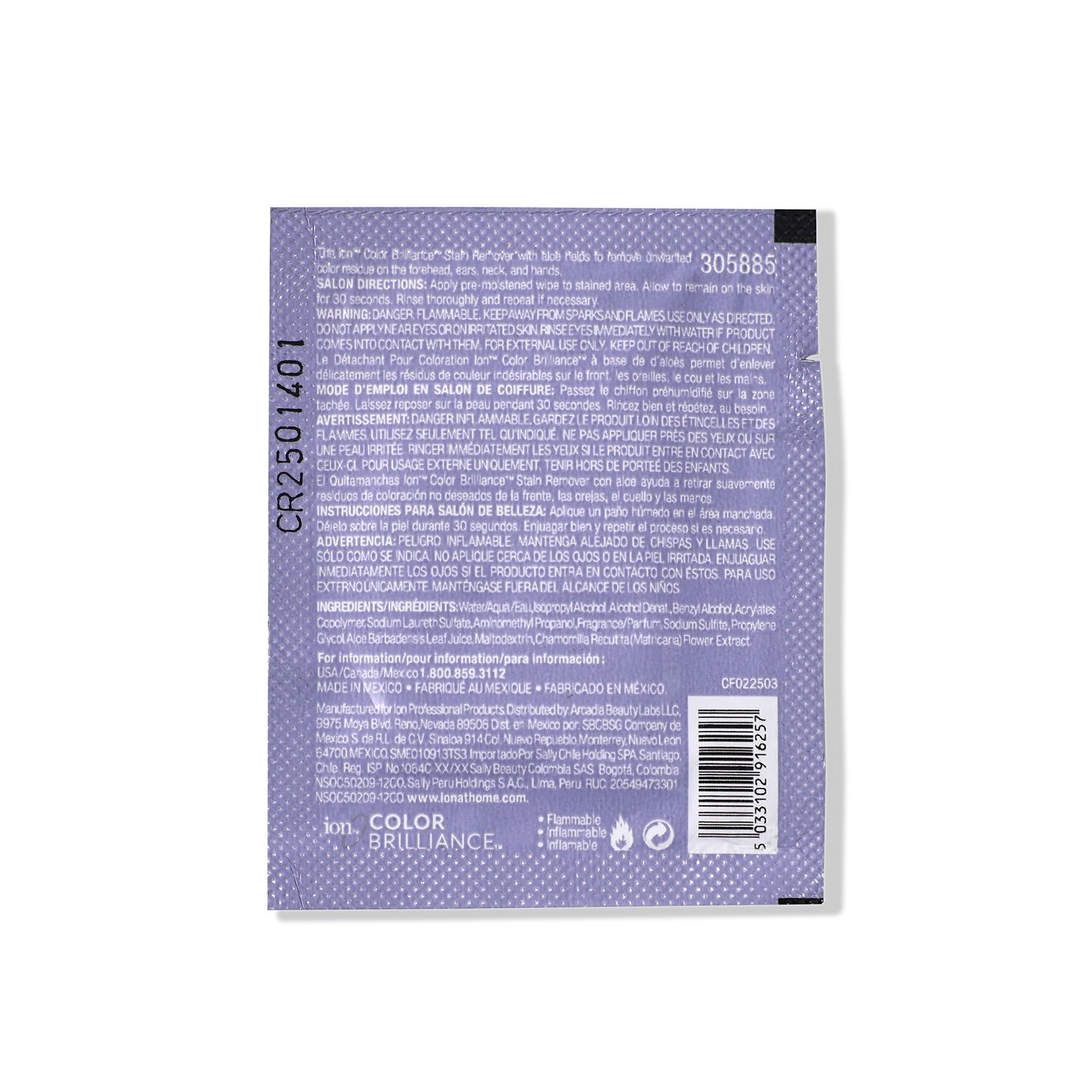 ion Color Brilliance Stain Remover Packette