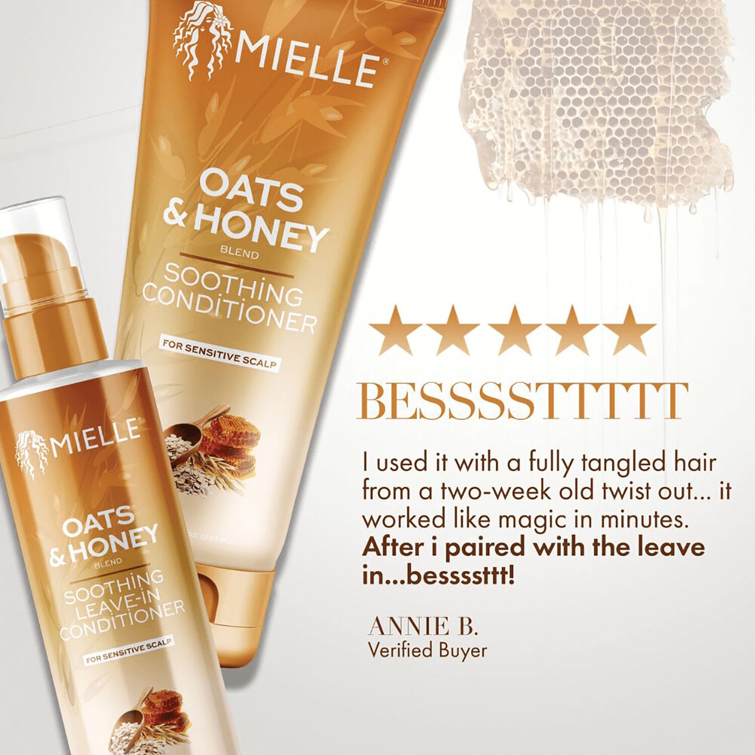 Mielle Organics Oats & Honey Conditioner | Curly Haircare | Natural ...