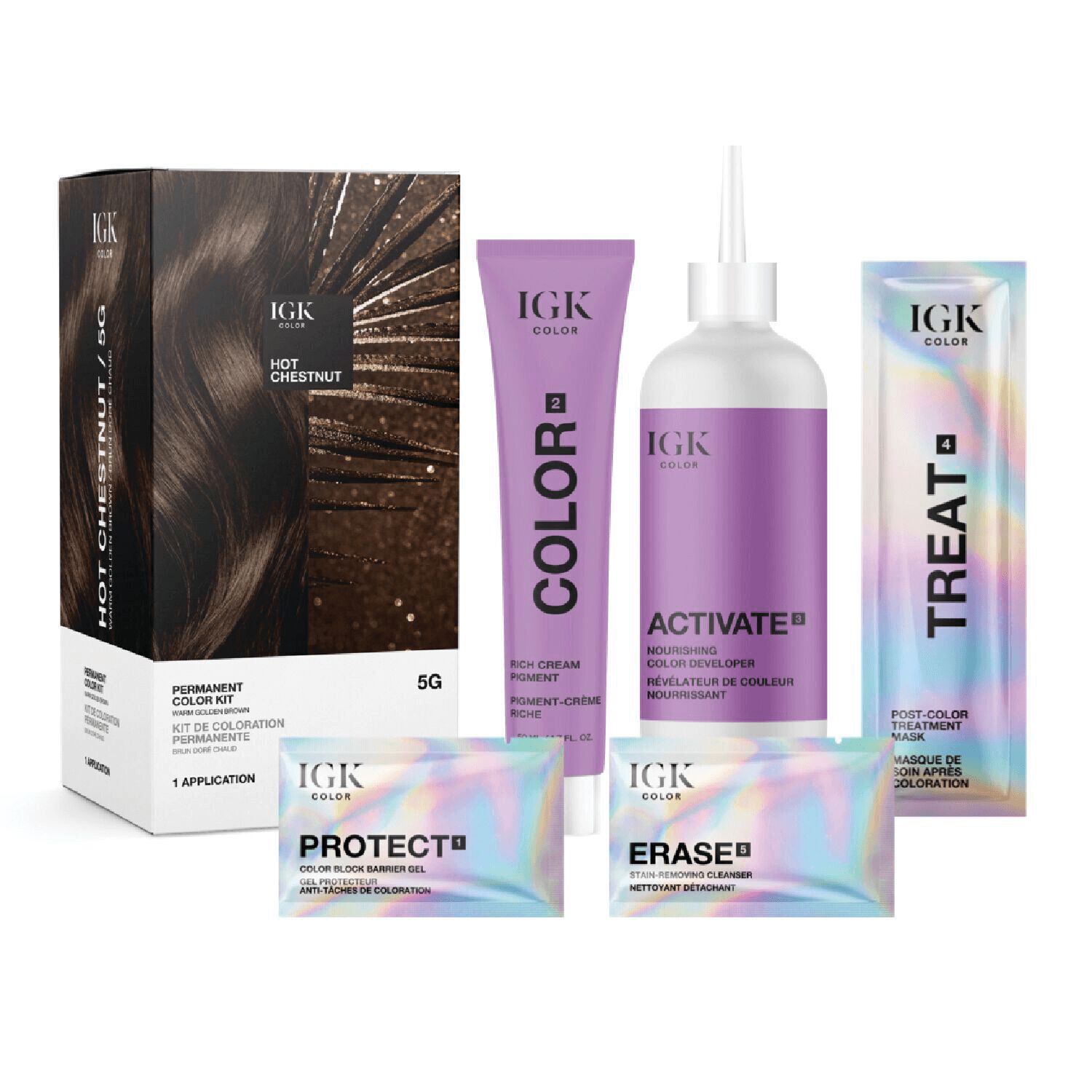 IGK Hot Chestnut Permanent Color Kit | Sally Beauty