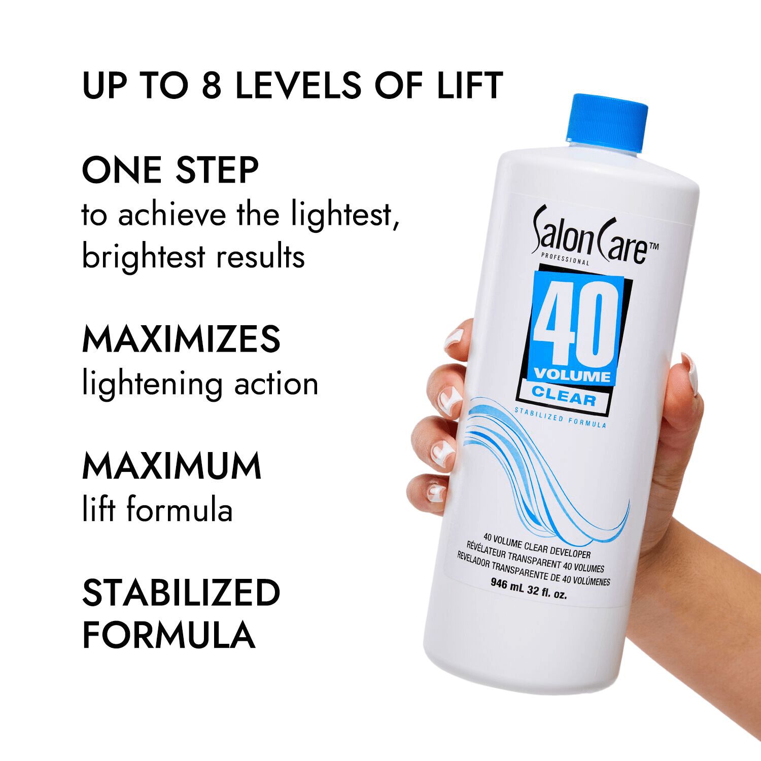 Salon Care 40 Volume Clear Developer 32.0 oz | Clear