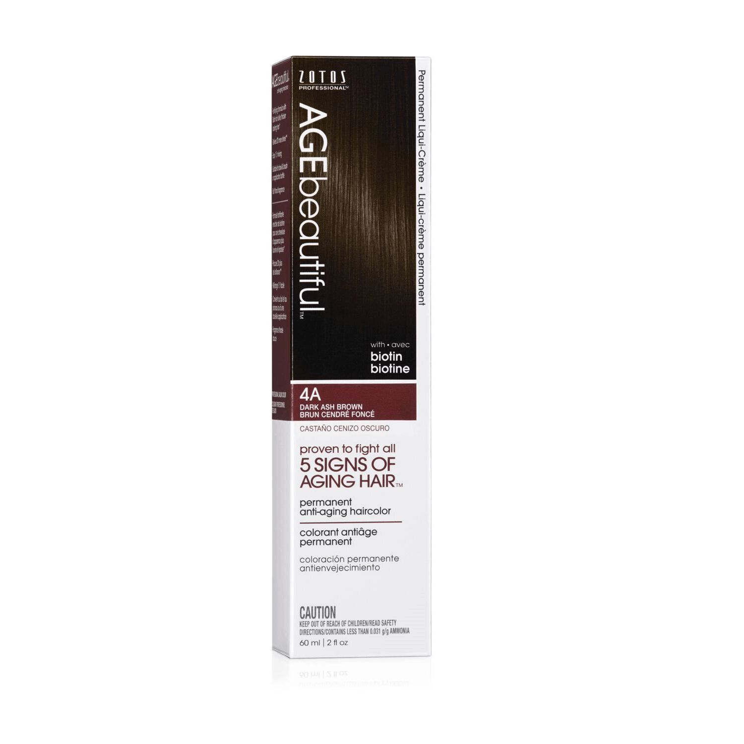 4A Dark Ash Brown Permanent Liqui-Creme Hair Color by AGEbeautiful ...