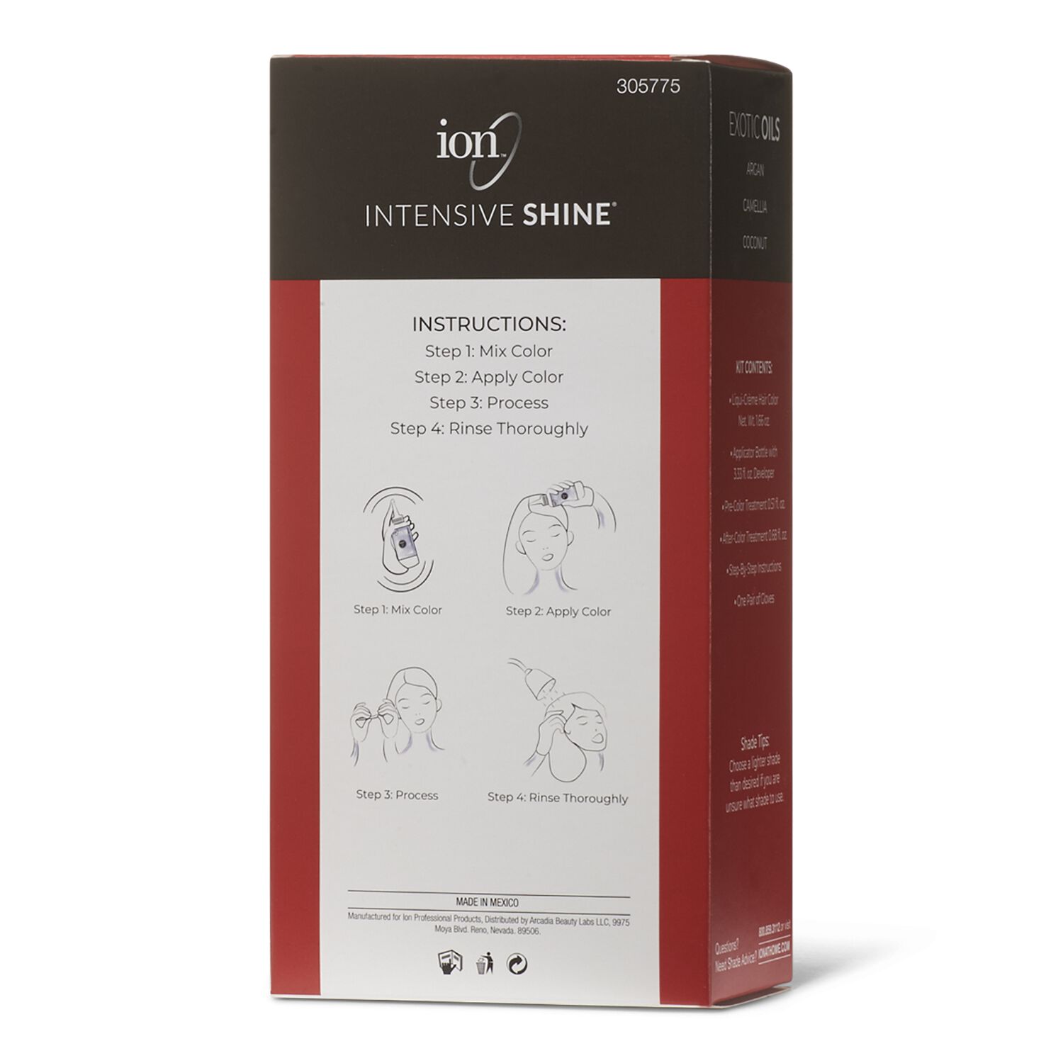 ion Intensive Shine Hair Color Kit Intense Light Auburn 5IR | Hair ...
