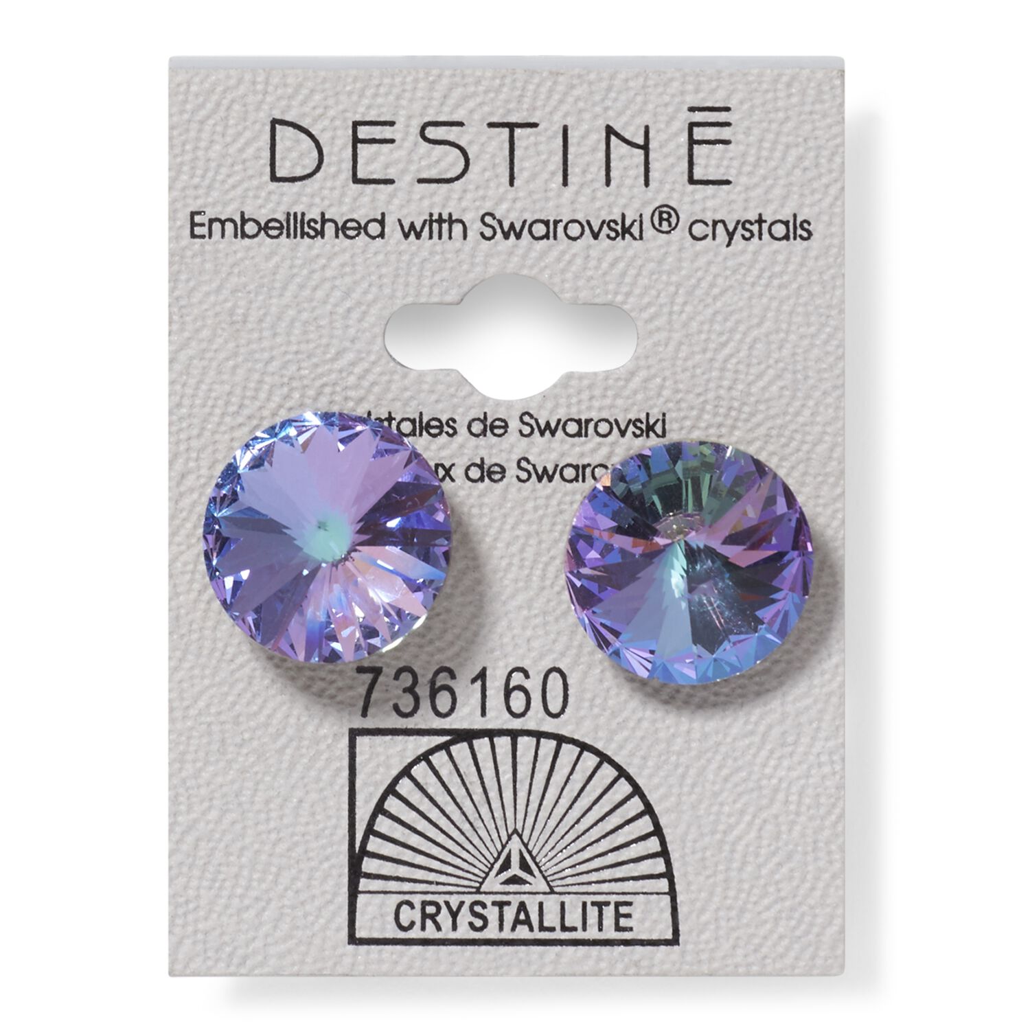 Destine VL Rivoli Crystal Earring by Crystallite | Jewelry & Piercings ...