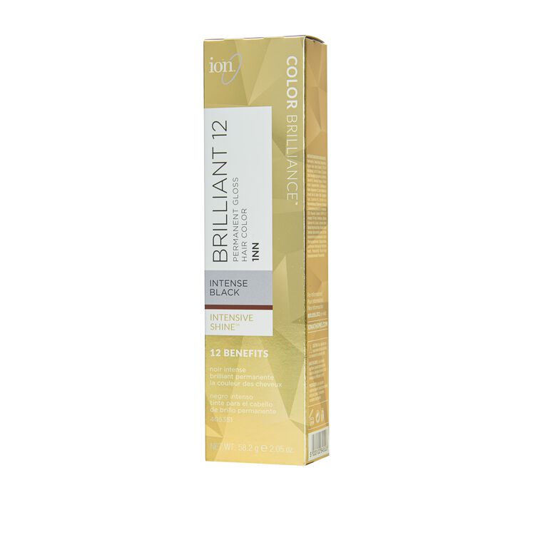 ion 1NN Darkest Intense Black Brilliant 12 Permanent Gloss Hair Color ...