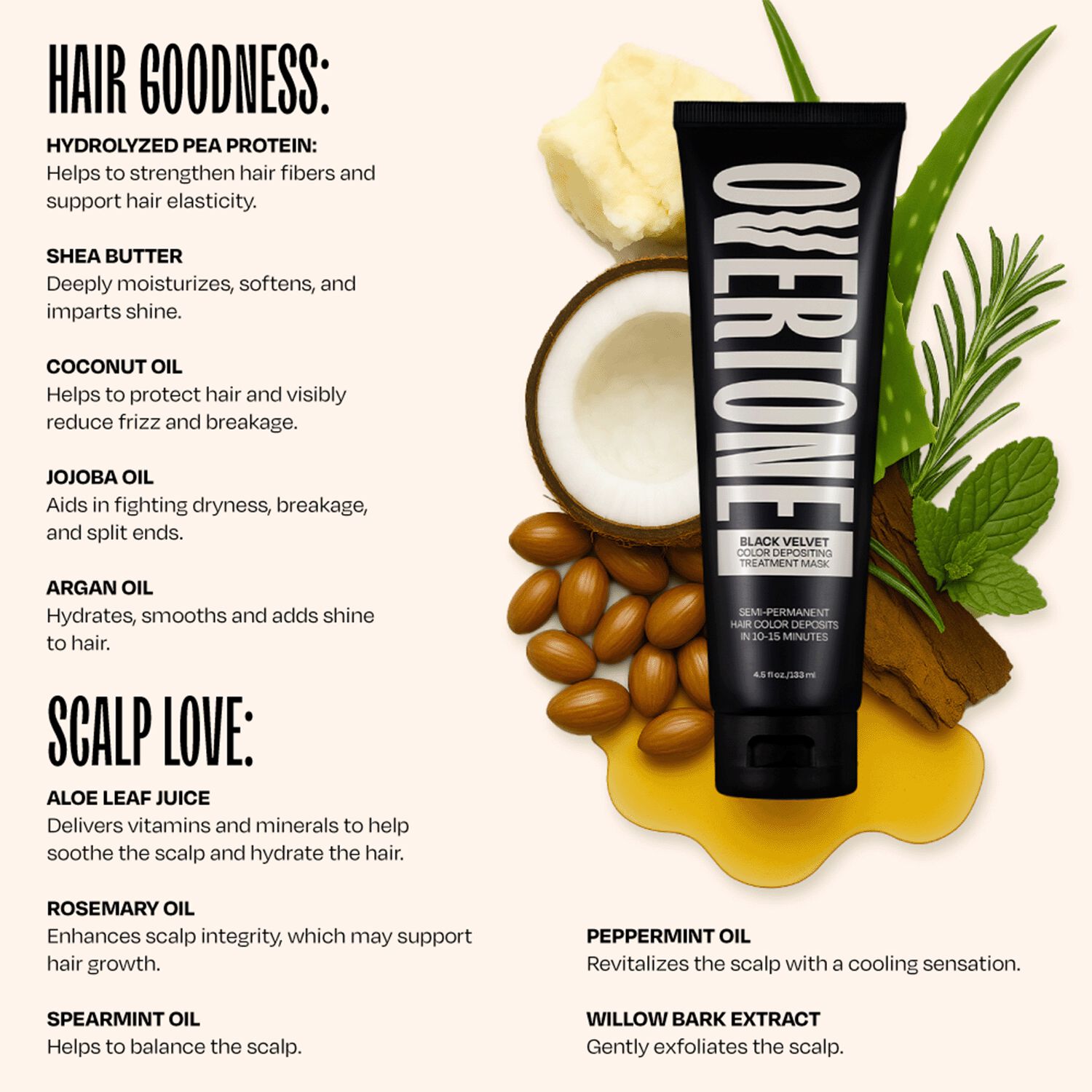 Overtone Color Depositing Treatment Mask Black Velvet | Hair Color | Sally Beauty