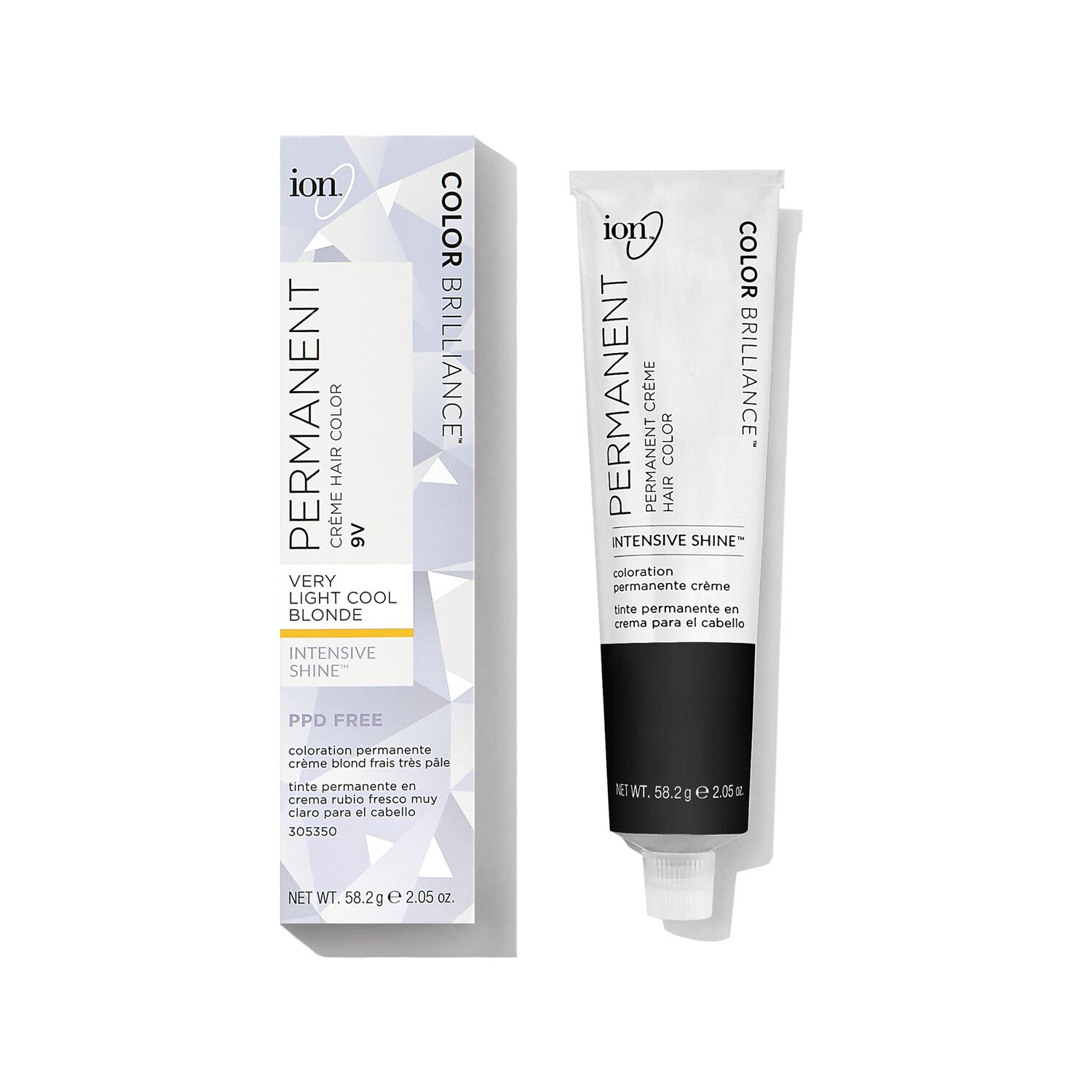 Ion 9V Very Light Cool Blonde Permanent Creme Hair Color by Color ...