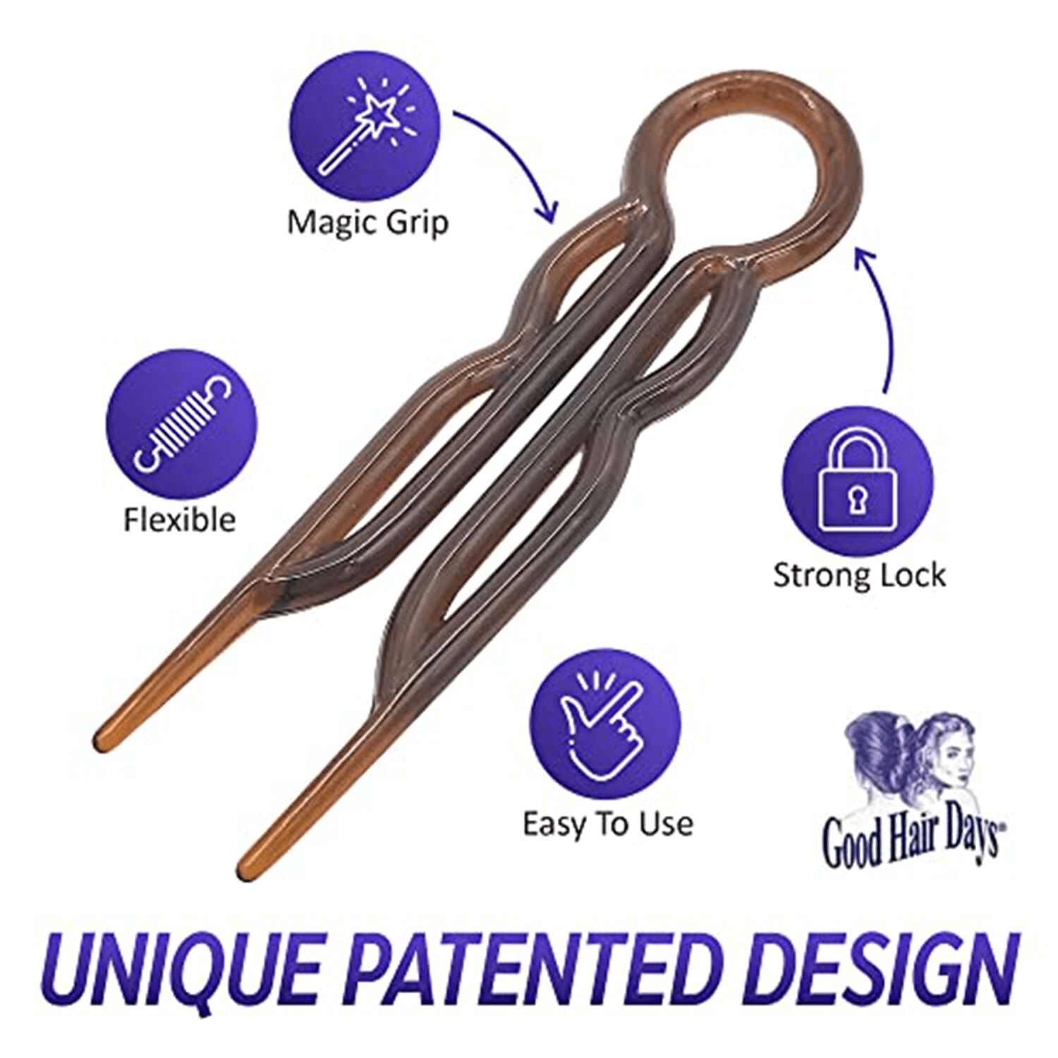 Good Hair Days Tortoise Shell Magic Grip Hairpins