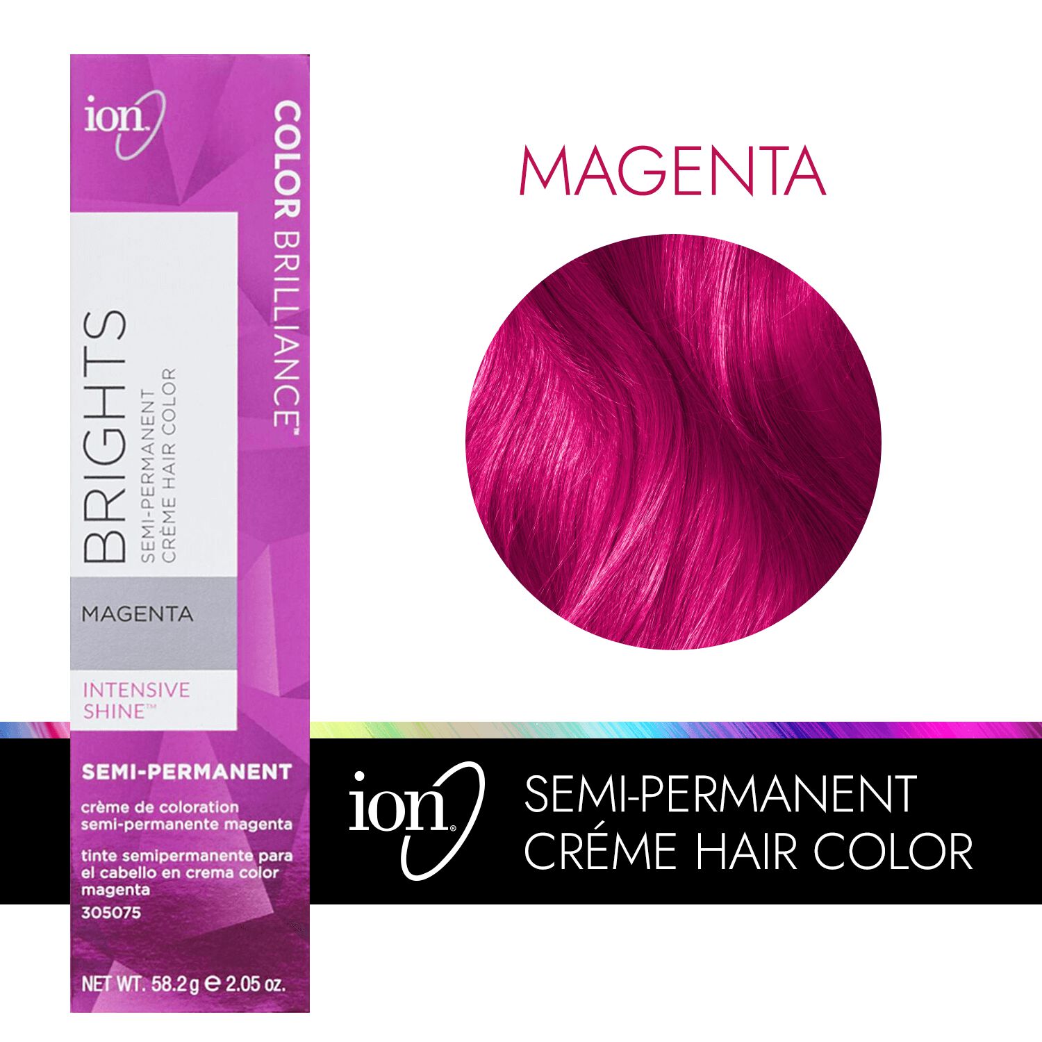 Magenta - Color Brilliance Brights Semi-Permanent Hair Color by Ion ...