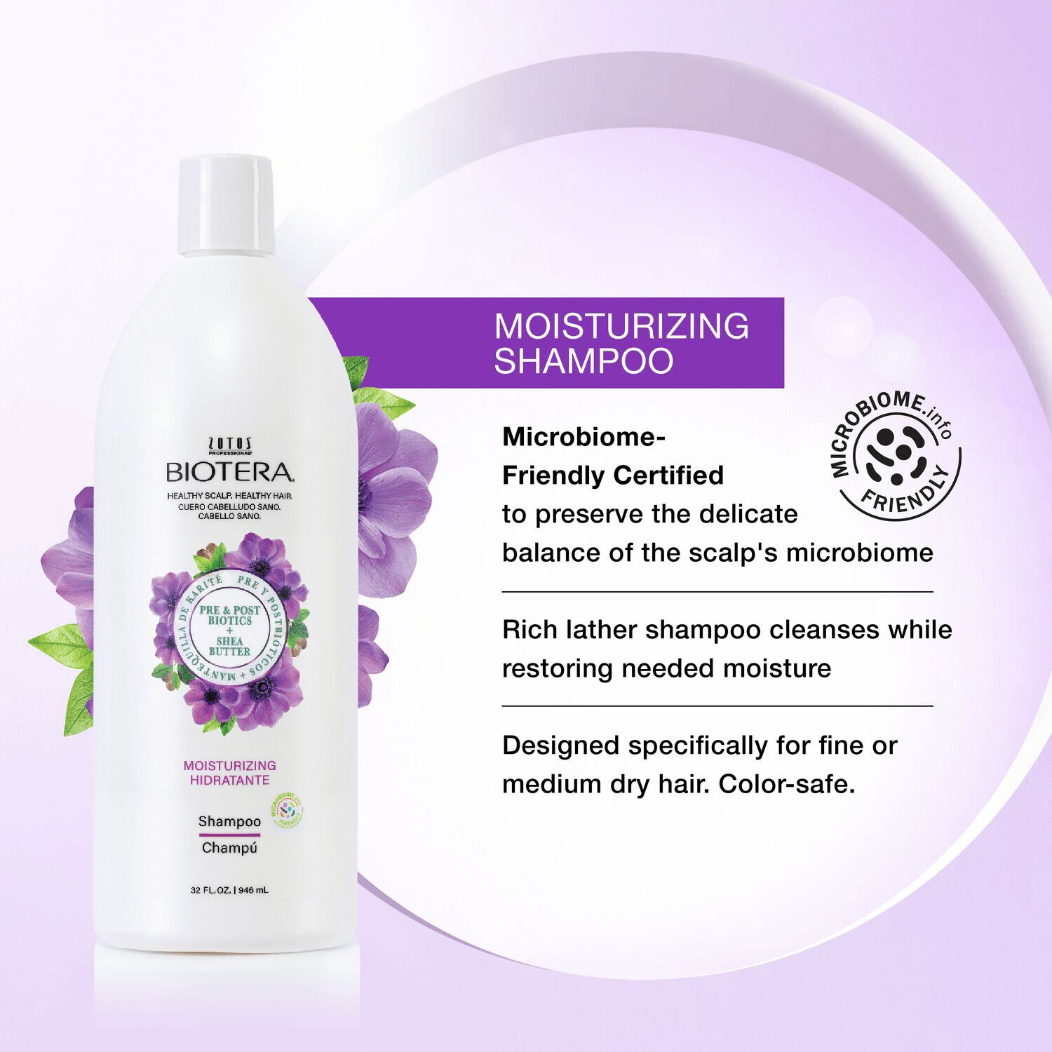Biotera Moisturizing Shampoo With Shea Butter 32 oz | Sally Beauty