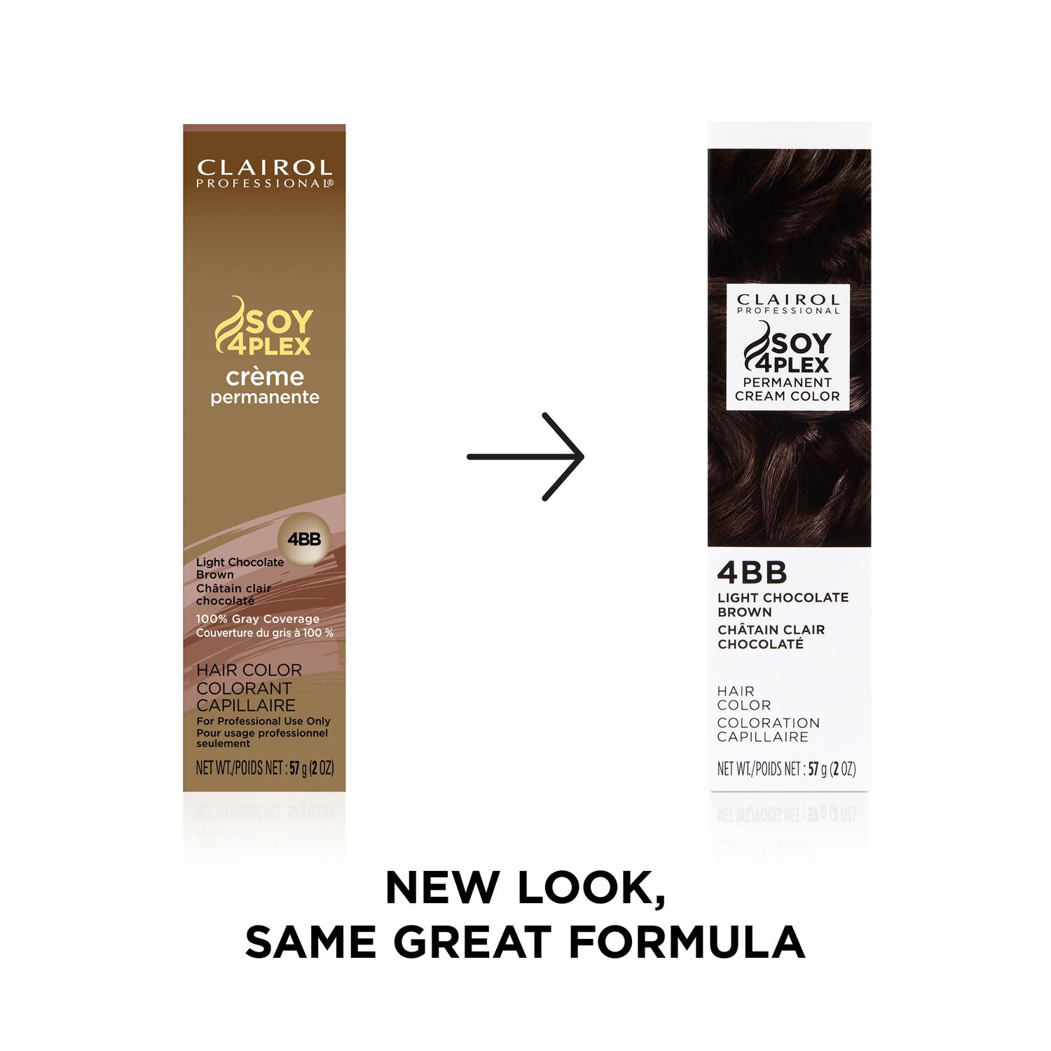 Clairol Professional 4BB Light Chocolate Brown Permanent Cream Hair ...