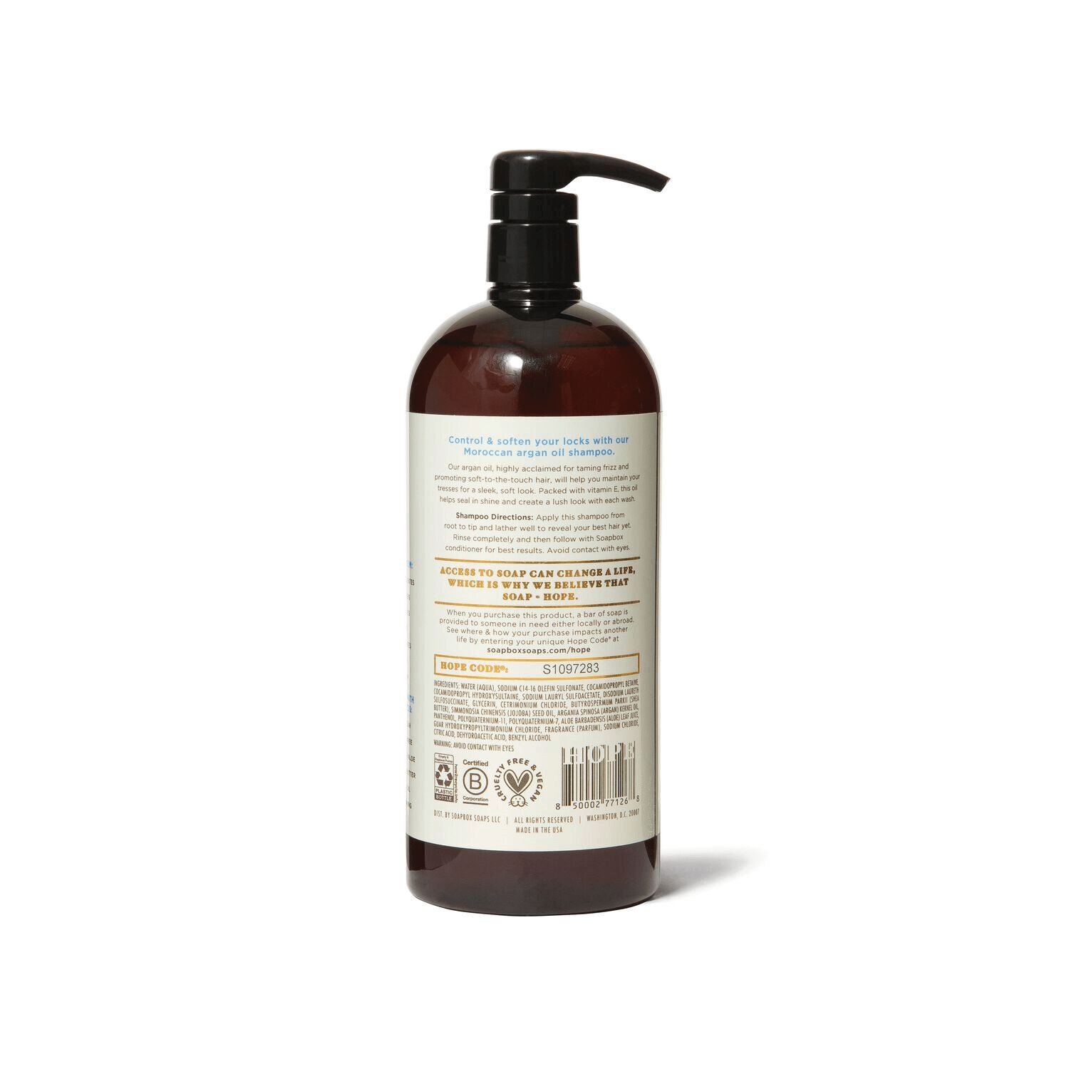Argan Oil Control & Soften Shampoo 33.8oz by Soapbox | Shampoo | Sally ...