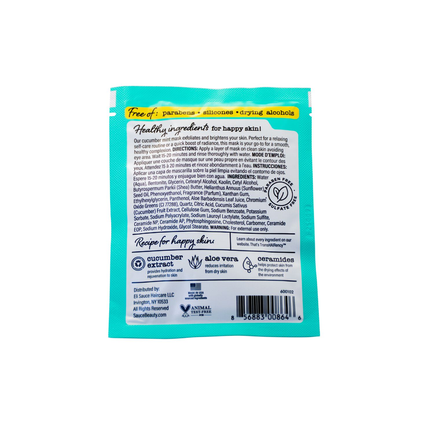 Sauce Beauty Cucumber Aloe Face Maskexfoliates and brightens your skin ...