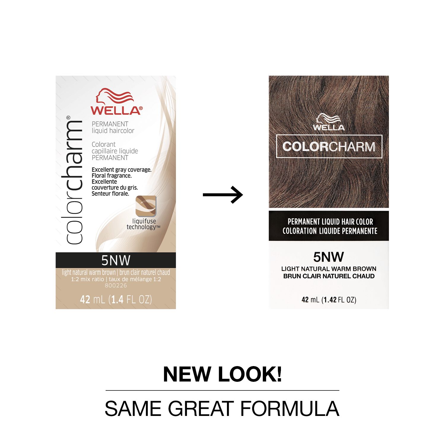 5NW Light Natural Warm Brown colorcharm Permanent Liquid Hair Color by ...