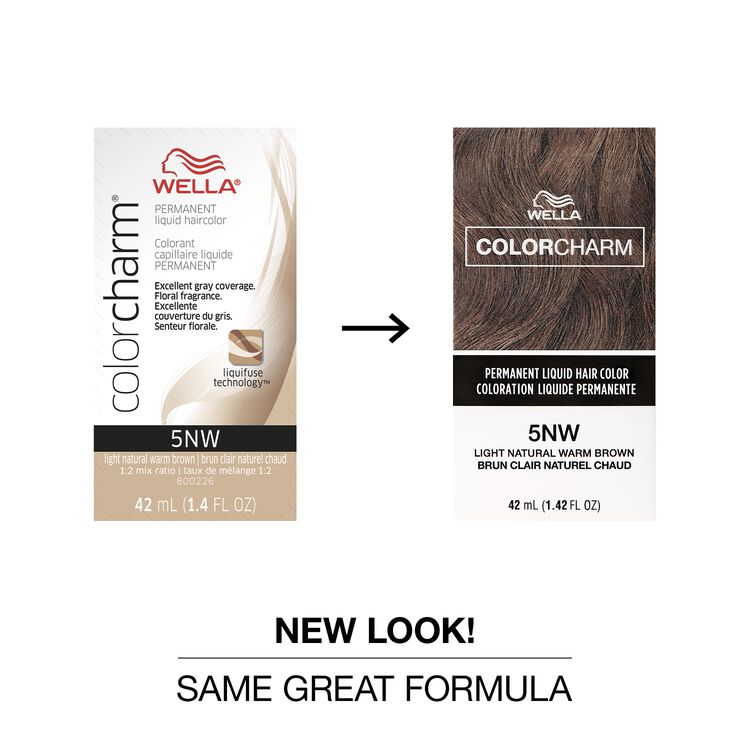 5NW Light Natural Warm Brown colorcharm Permanent Liquid Hair Color by ...