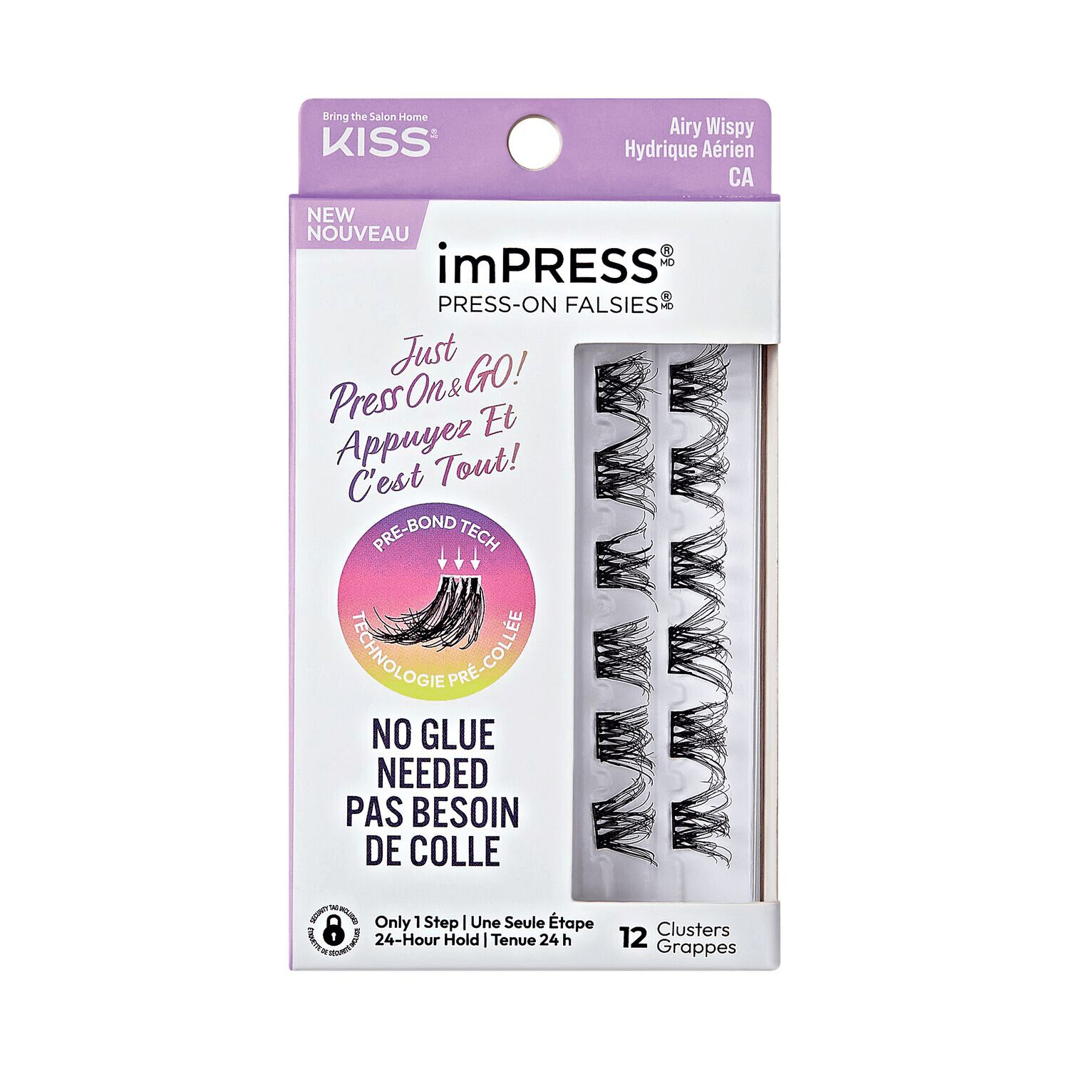 KISS imPRESS Press on Falsies - Airy Wispy Cluster Lashes | False ...