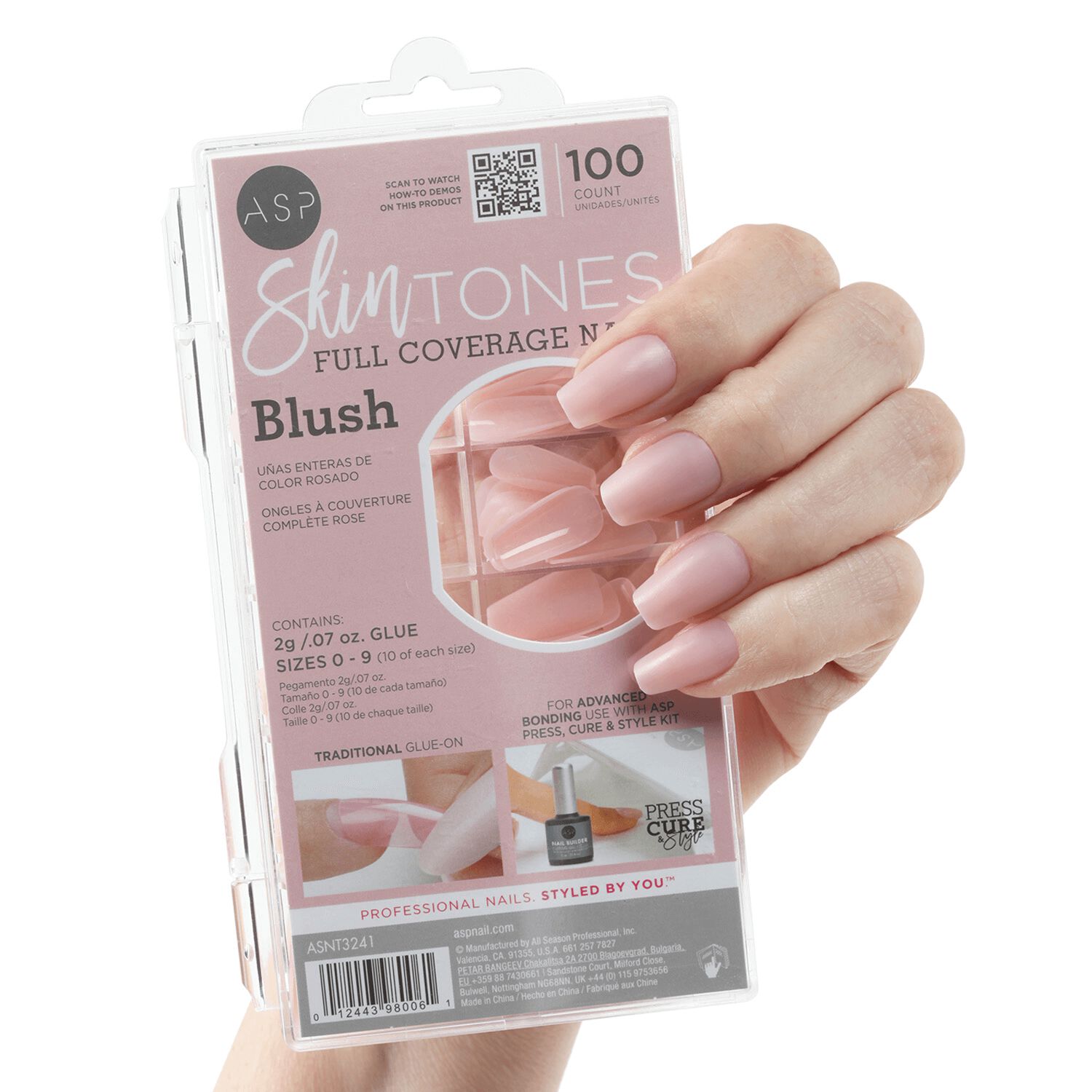 ASP Blush Full Coverage Skin Tone Nails | Full Coverage Nails | Sally ...