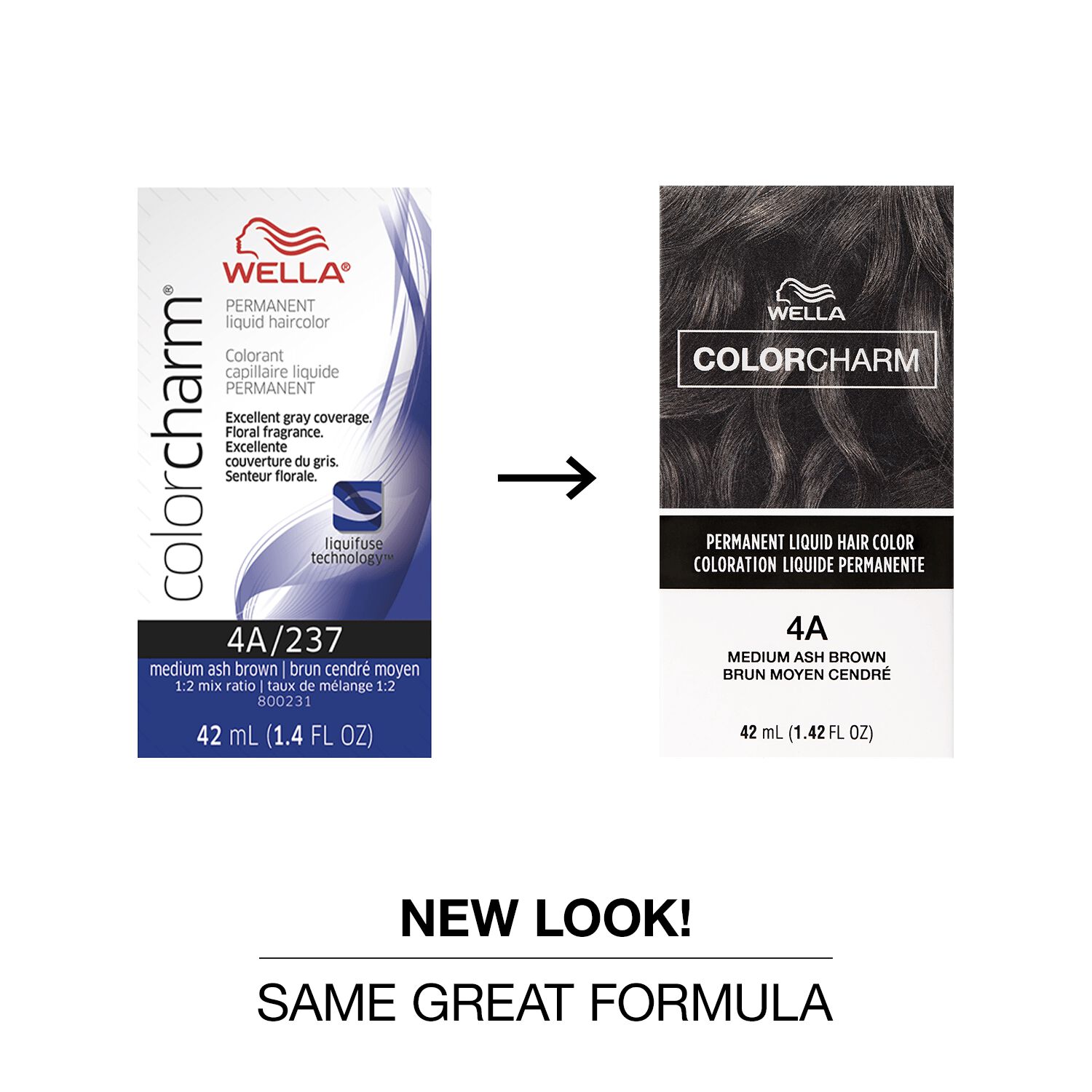 4A Medium Ash Brown colorcharm Permanent Liquid Hair Color by Wella ...