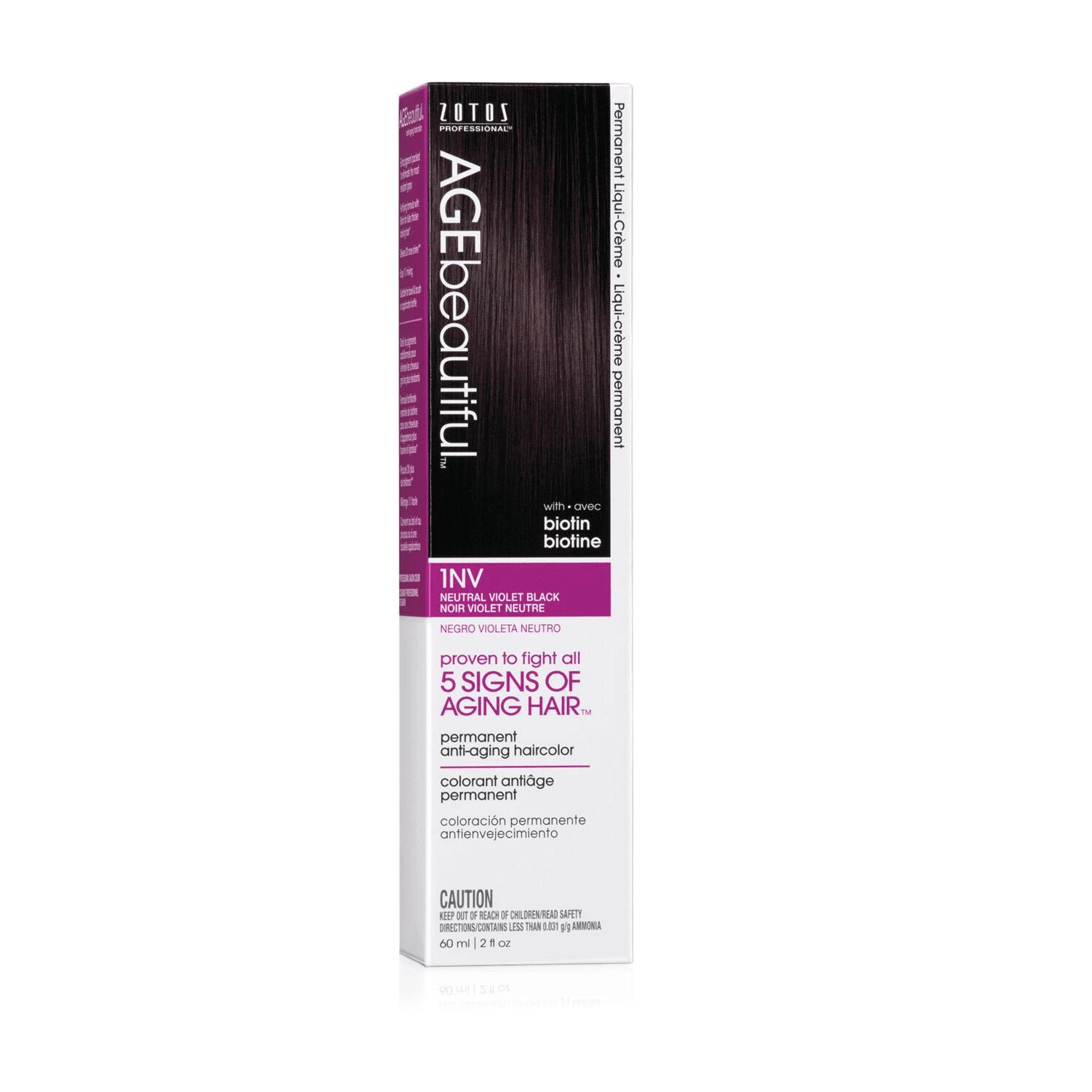 AGEbeautiful 1NV Neutral Violet Black Permanent Liqui-Crème Haircolor ...