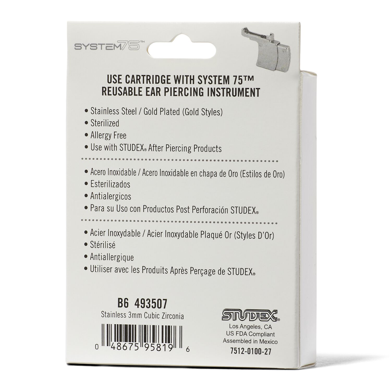 Studex System 75 Stainless Steel Piercing Earrings