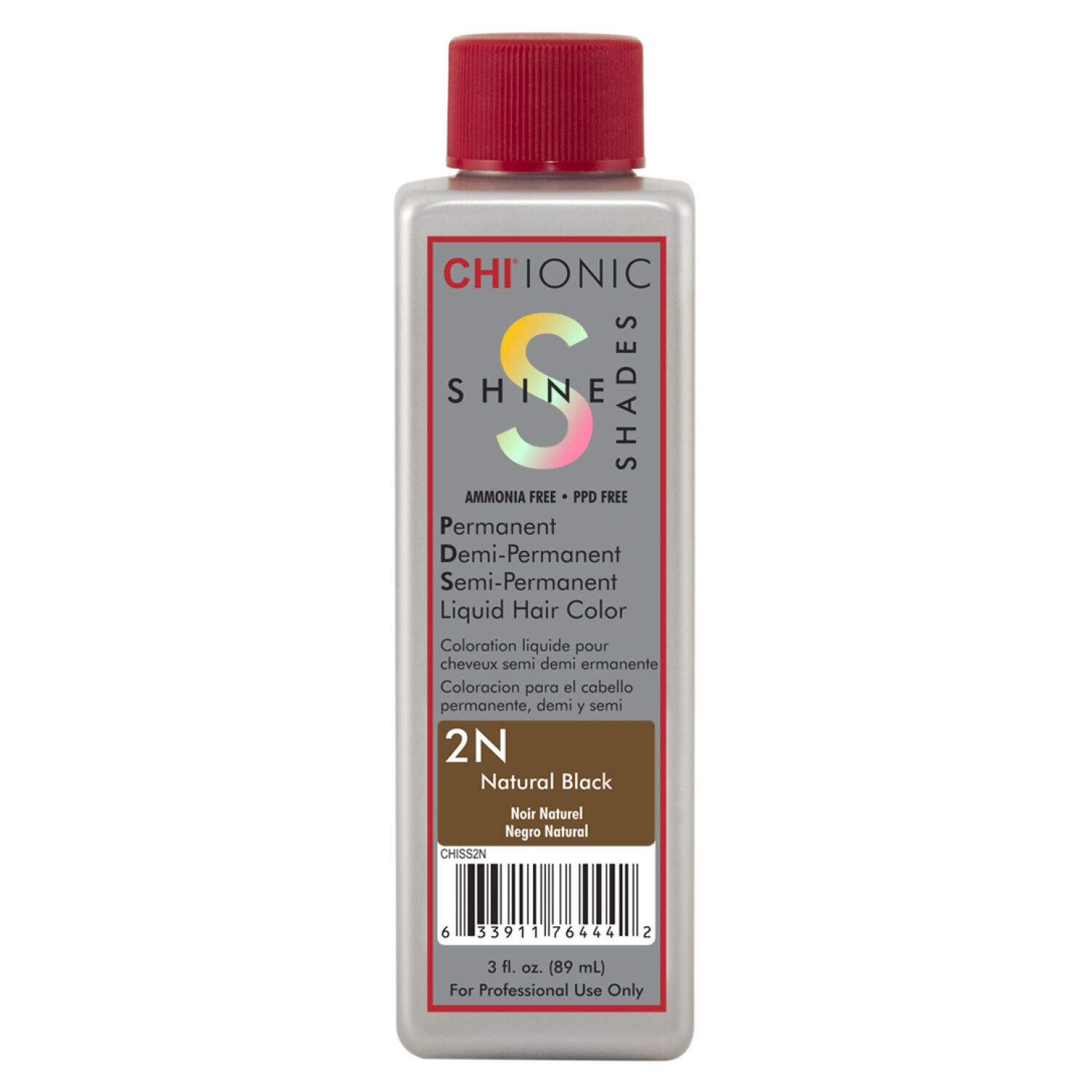 CHI Ionic Shine Shades 2N Natural Black | Permanent Hair Color | Sally ...