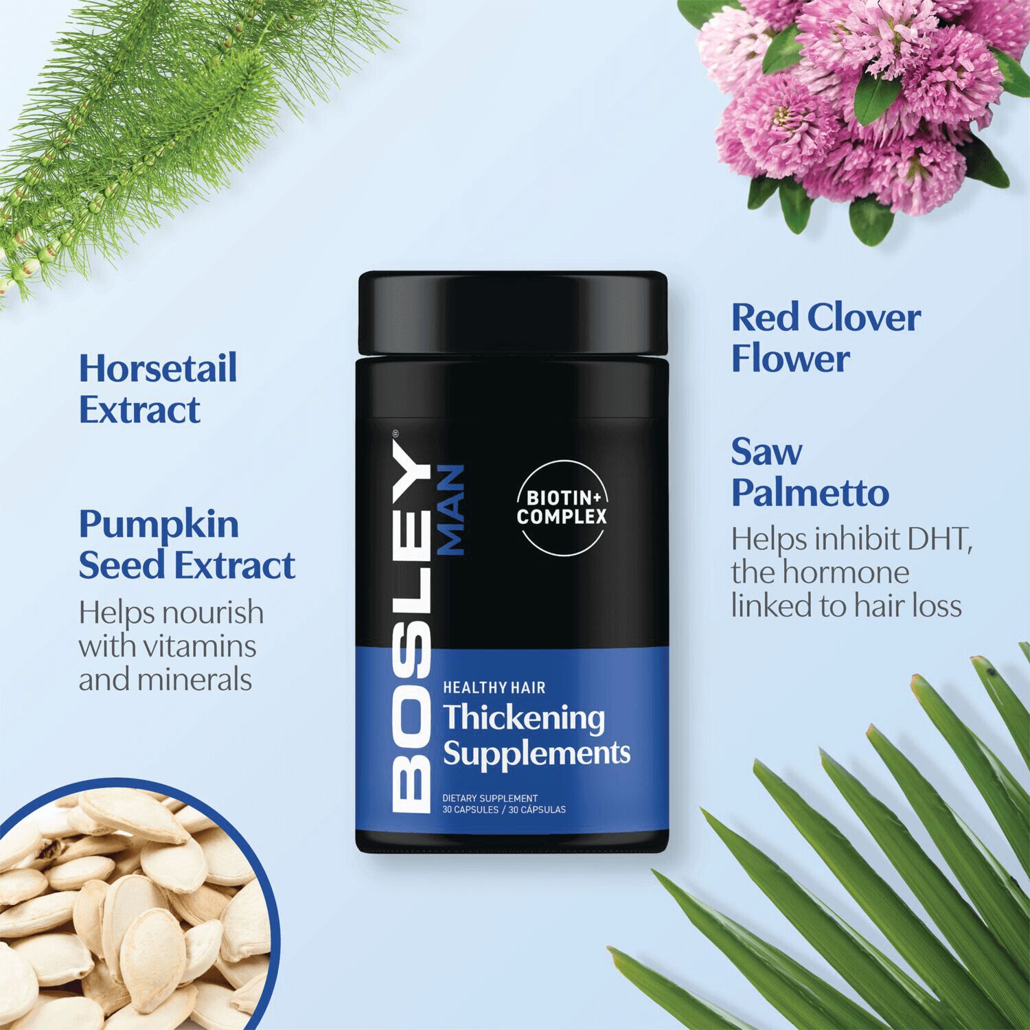Bosley Men's Healthy Hair Thickening Supplements | Sally Beauty
