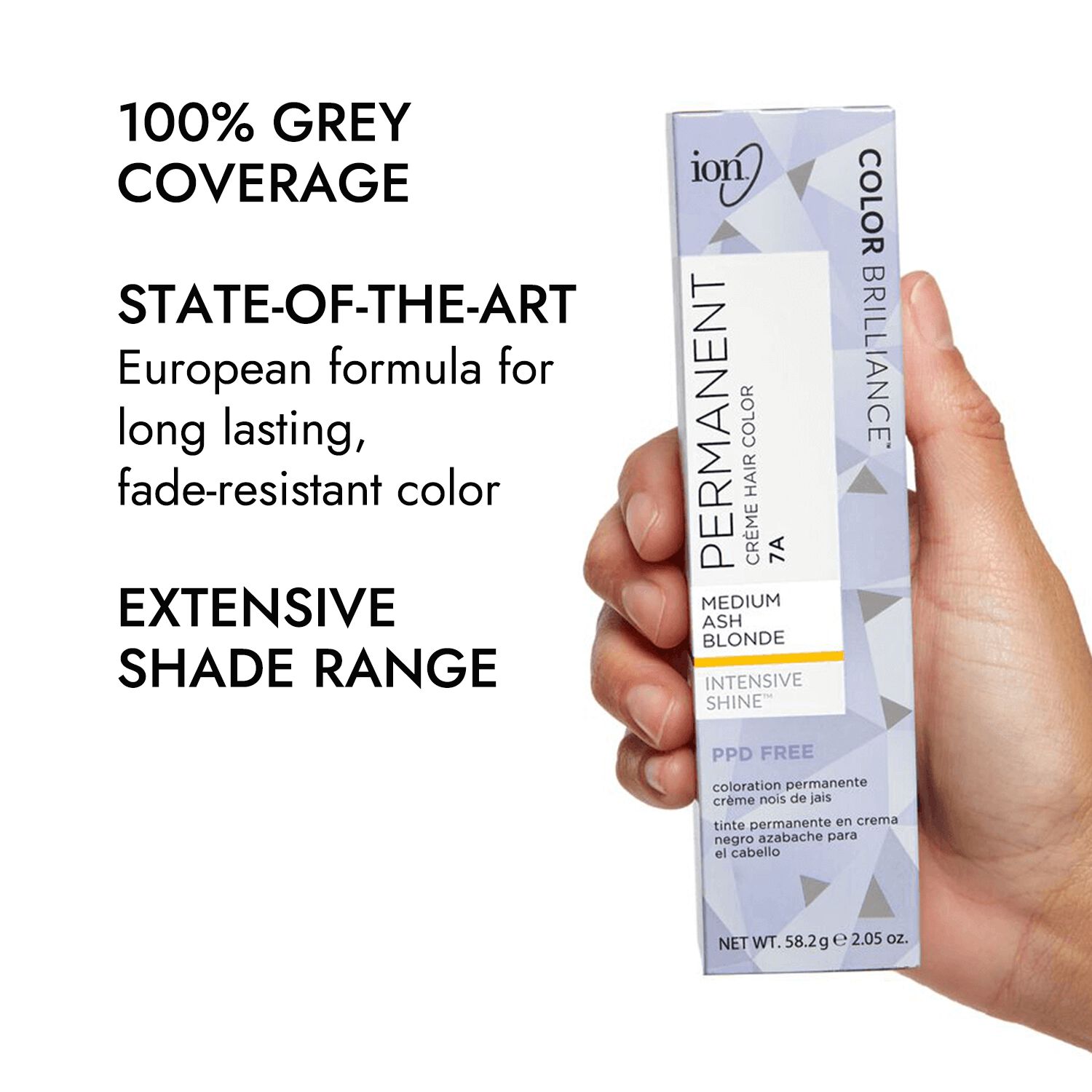 ion Color Brilliance Permanent Creme 7A Medium Ash Blonde