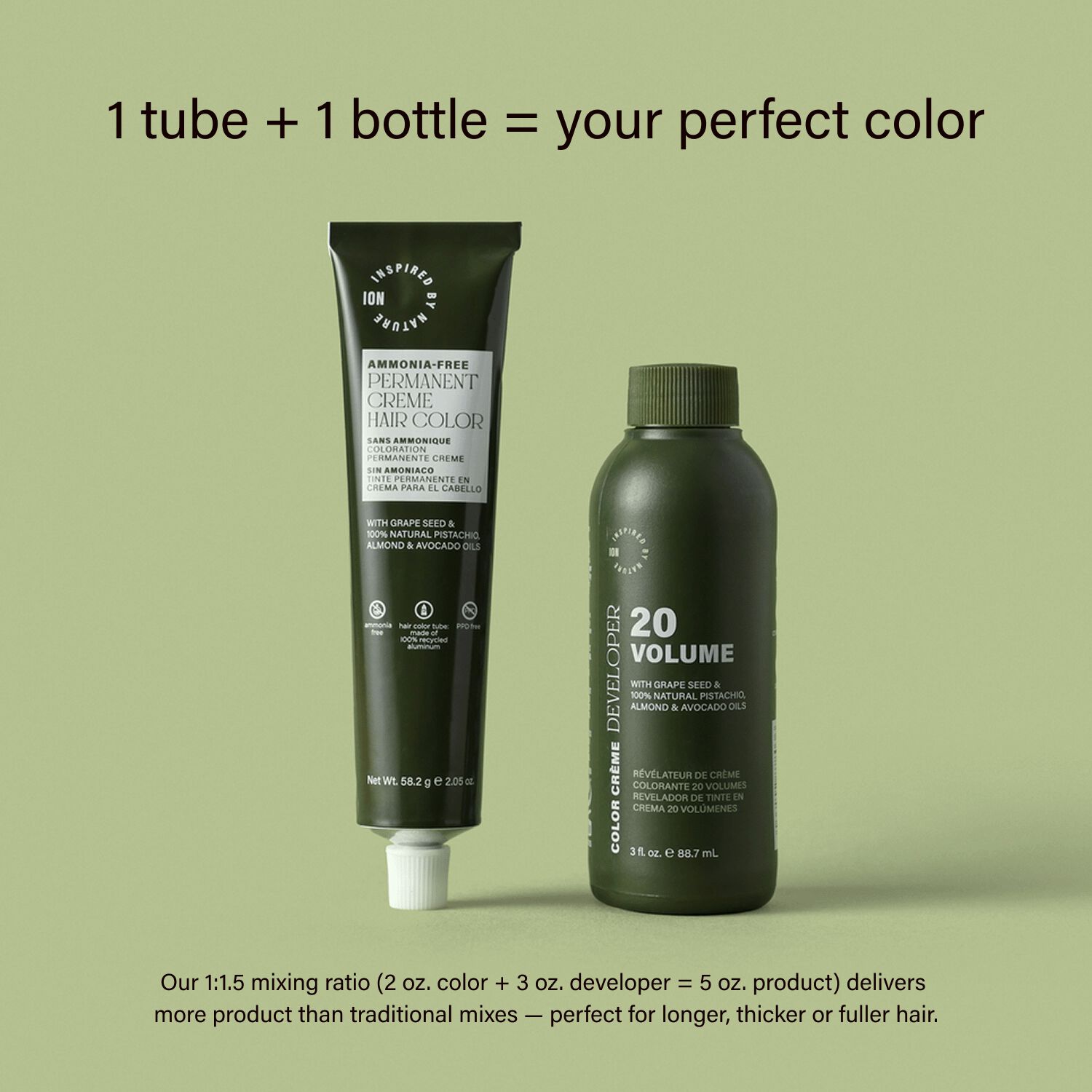 Inspired By Nature Ammonia-Free Permanent Hair Color Natural Darkest ...