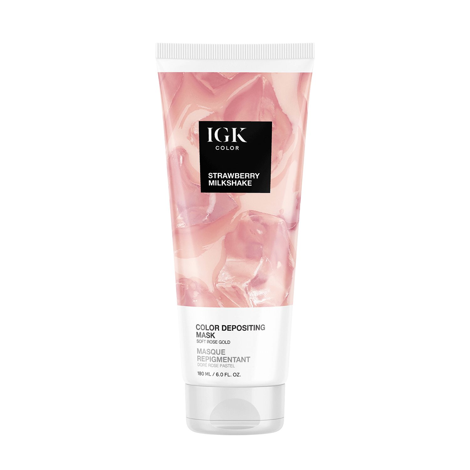 IGK Strawberry Milkshake Color Depositing Mask | Semi-Permanent Hair ...