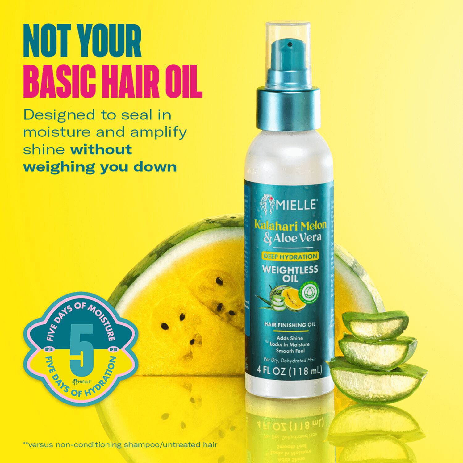 Mielle Kalahari Melon & Aloe Vera Weightless Oil 4 Oz | Sally Beauty