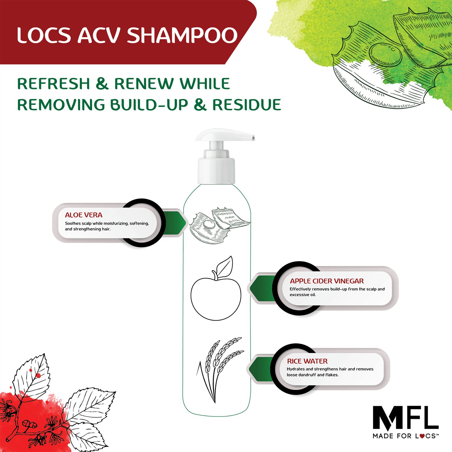 Made For Locs Apple Cider Vinegar Clarifying & Detox Shampoo | Curly ...