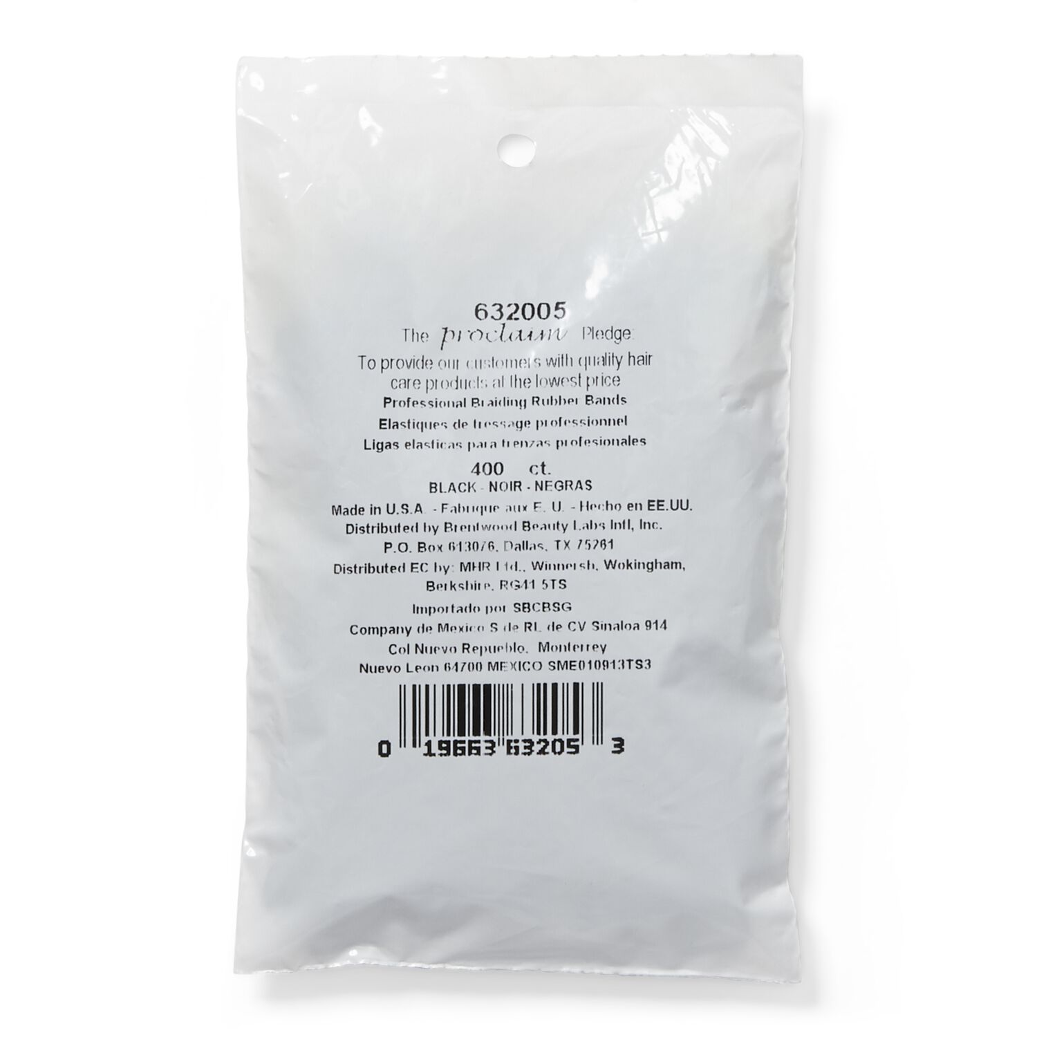 Proclaim Rubber Bands Black 400 Count