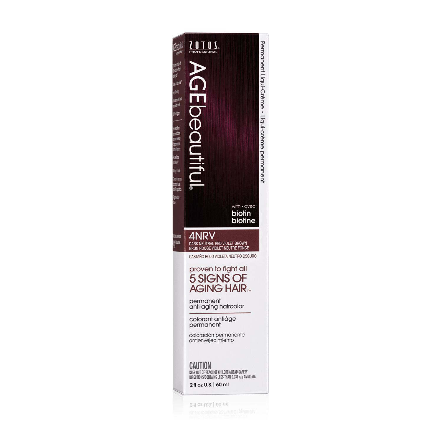 4NRV Dark Neutral Red Violet Brown Permanent Liqui-Creme Hair Color ...