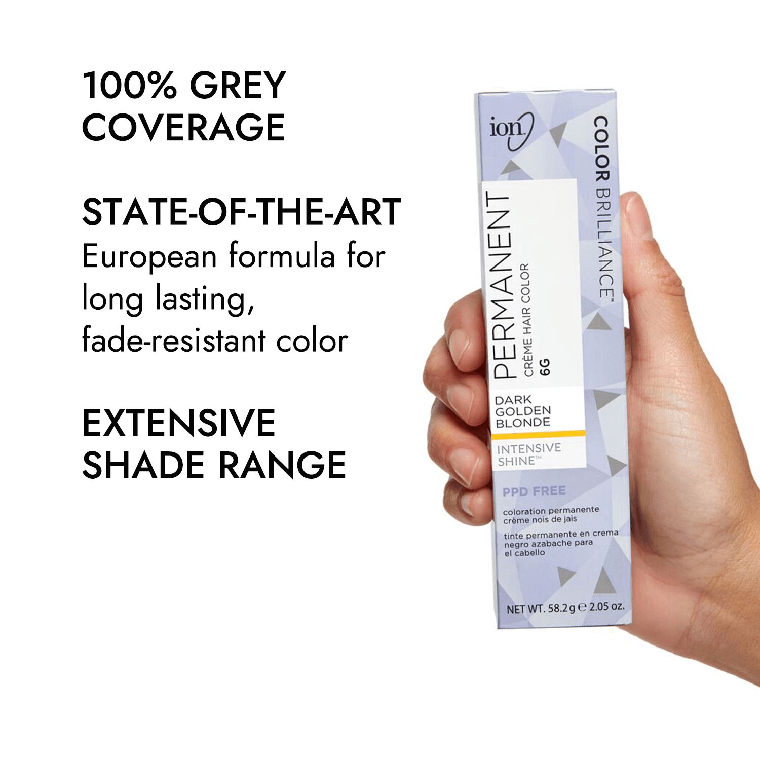 Ion 6G Golden Blonde Permanent Creme Hair Color by Color Brilliance ...