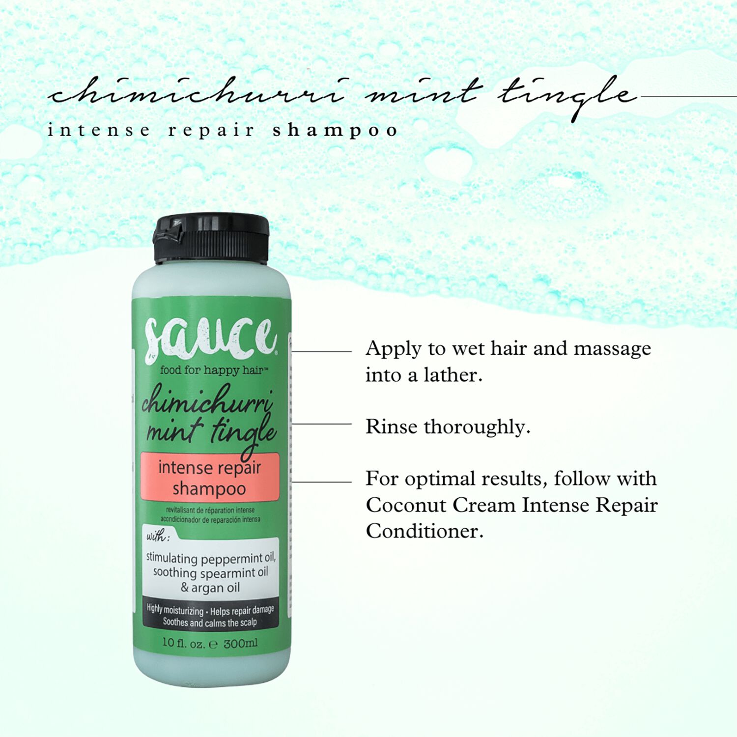Chimichurri Mint Tingle Intense Repair Shampoo by Sauce Beauty ...