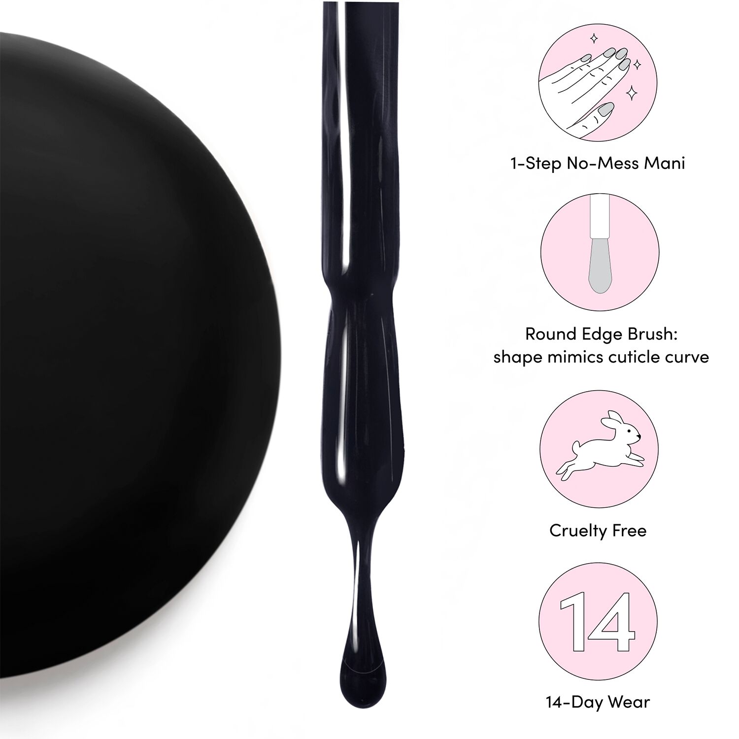 Dashing Diva One Gel Color Polish - Real Black | Sally Beauty