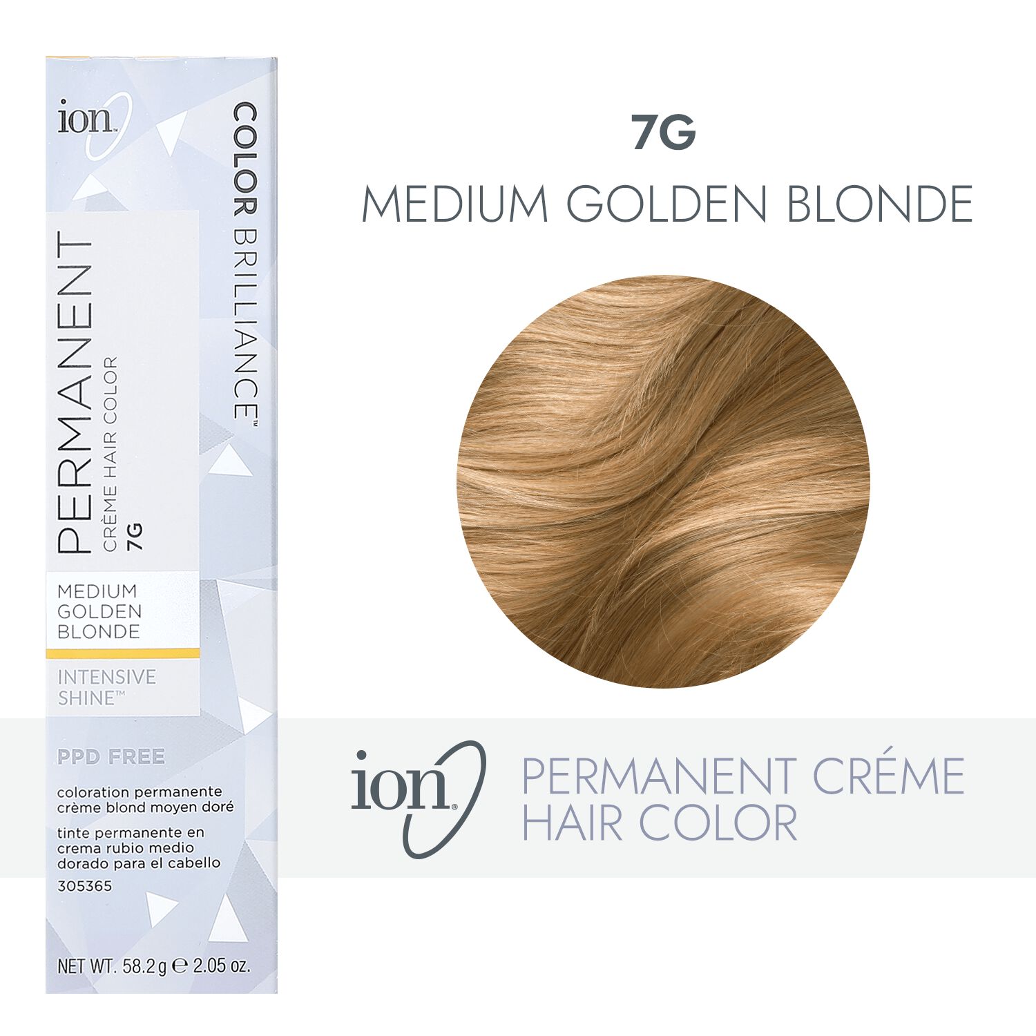Ion 7G Medium Golden Blonde Permanent Creme Hair Color by Color ...
