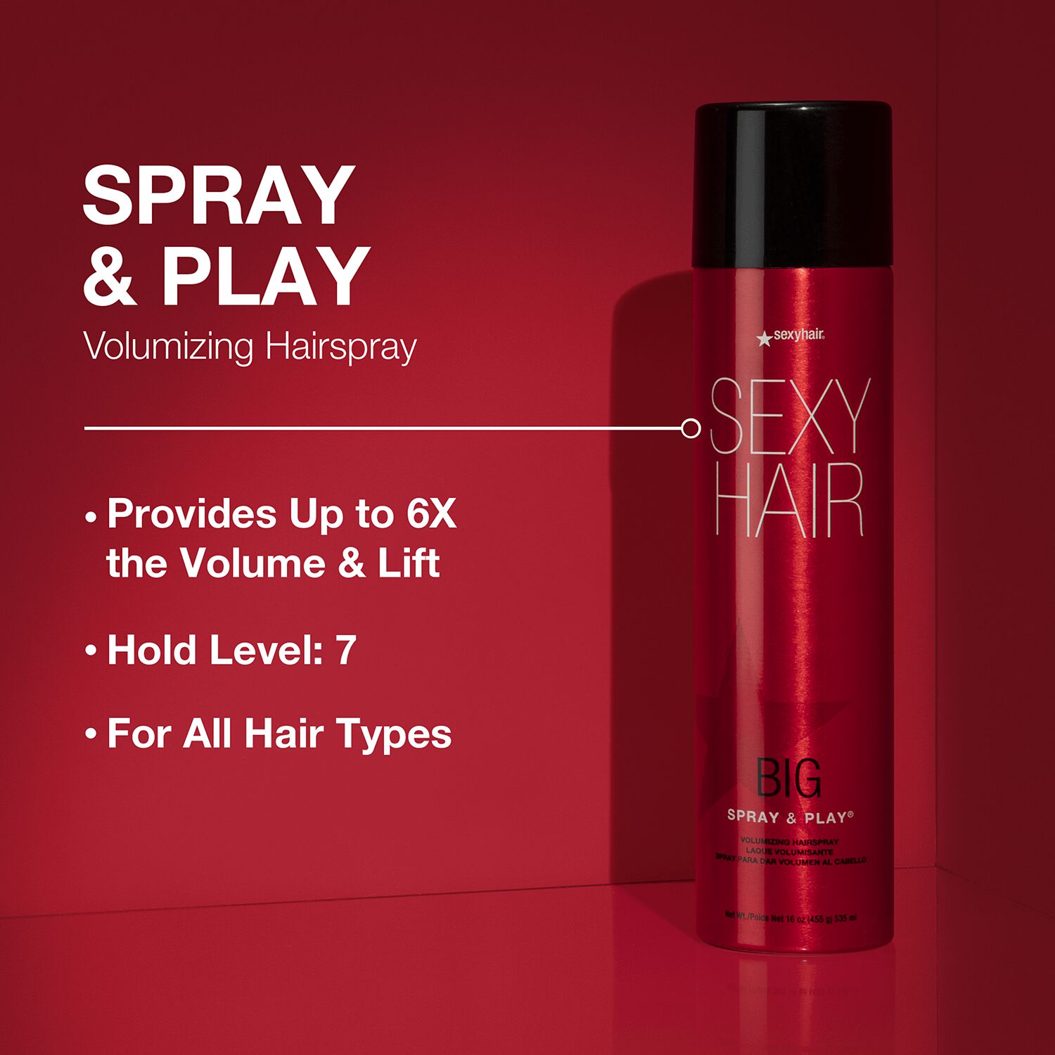 SexyHair Spray & Play Volumizing Hairspray | Sally Beauty