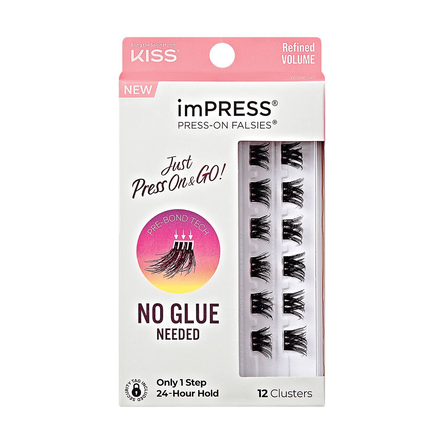 KISS imPRESS Press on Falsies - Refined Volume Lashes | False Eyelashes ...