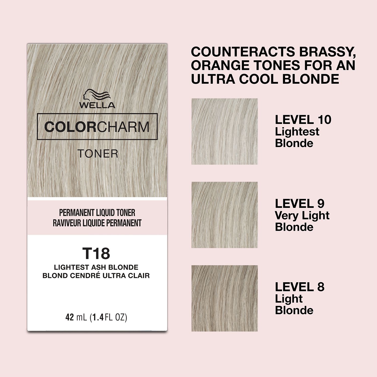 Wella® ColorCharm® T18 Lightest Ash Blonde Toner - 1.42 OZ | Sally Beauty