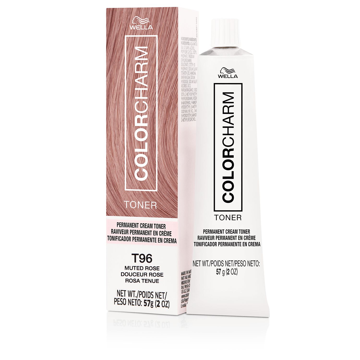 Wella colorcharm T96 Muted Rose Permanent Crème Toner | Sally Beauty