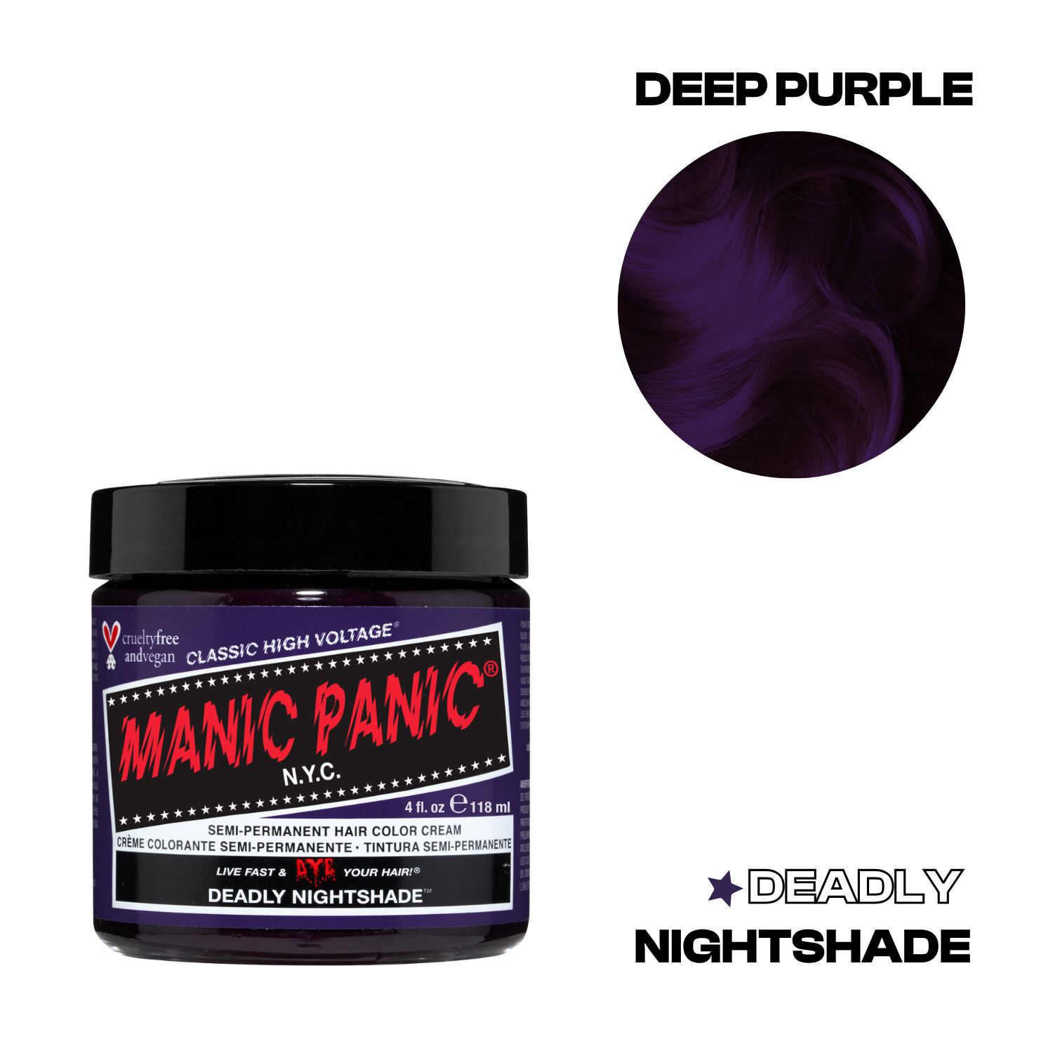 Deadly Nightshade - Manic Panic Semi-Permanent Hair Color | Sally Beauty