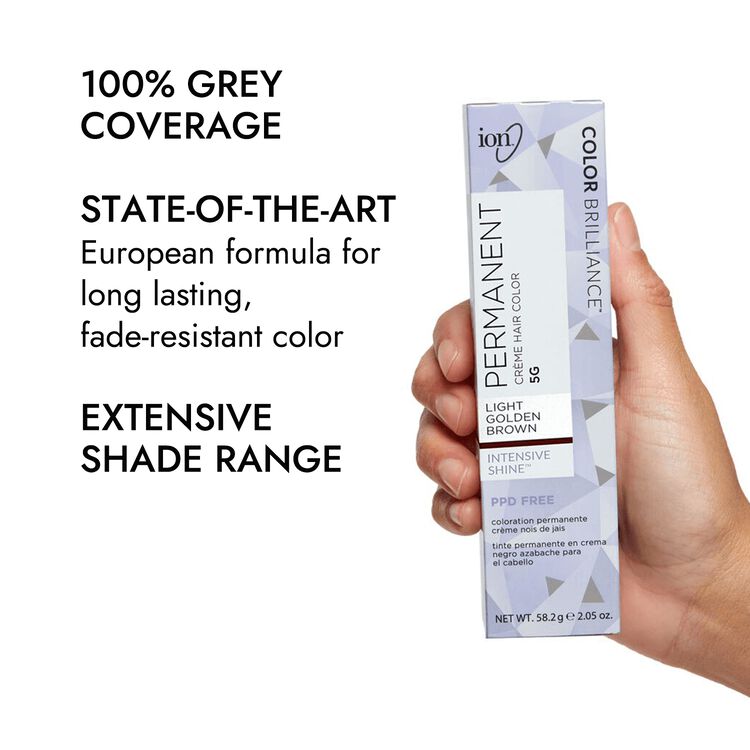 Ion 5G Light Golden Brown Permanent Creme Hair Color by Color ...