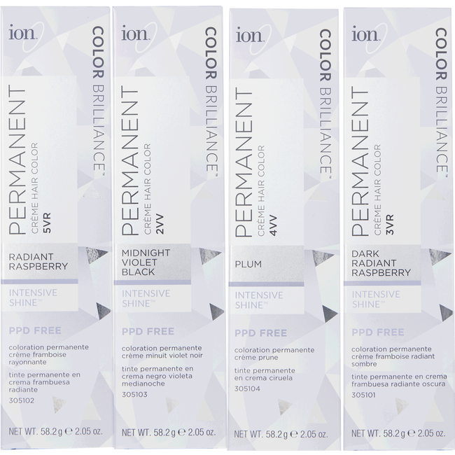 Ion 3VR Dark Radiant Raspberry Permanent Creme Hair Color by Color ...